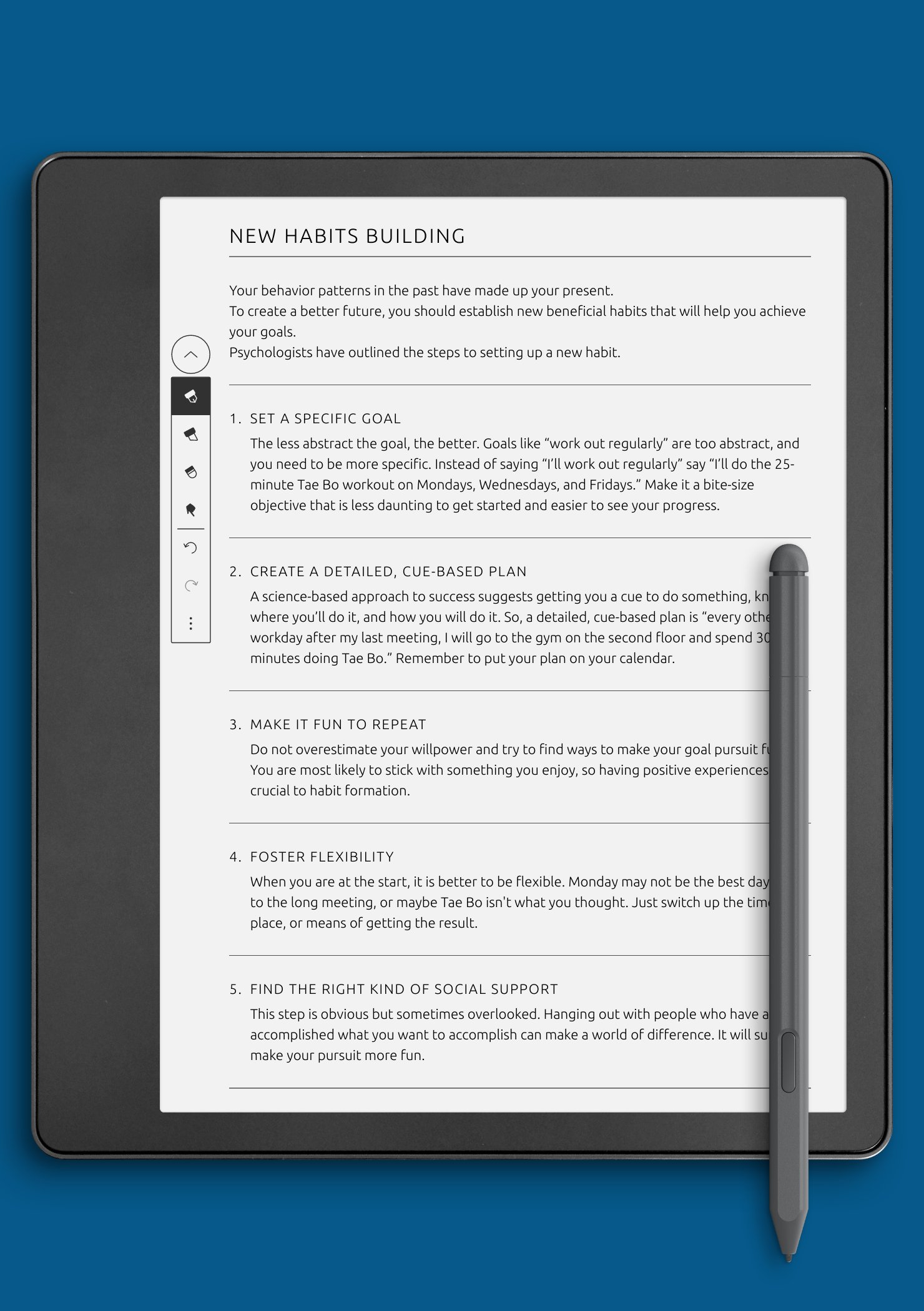 Download Printable New Habits Building PDF