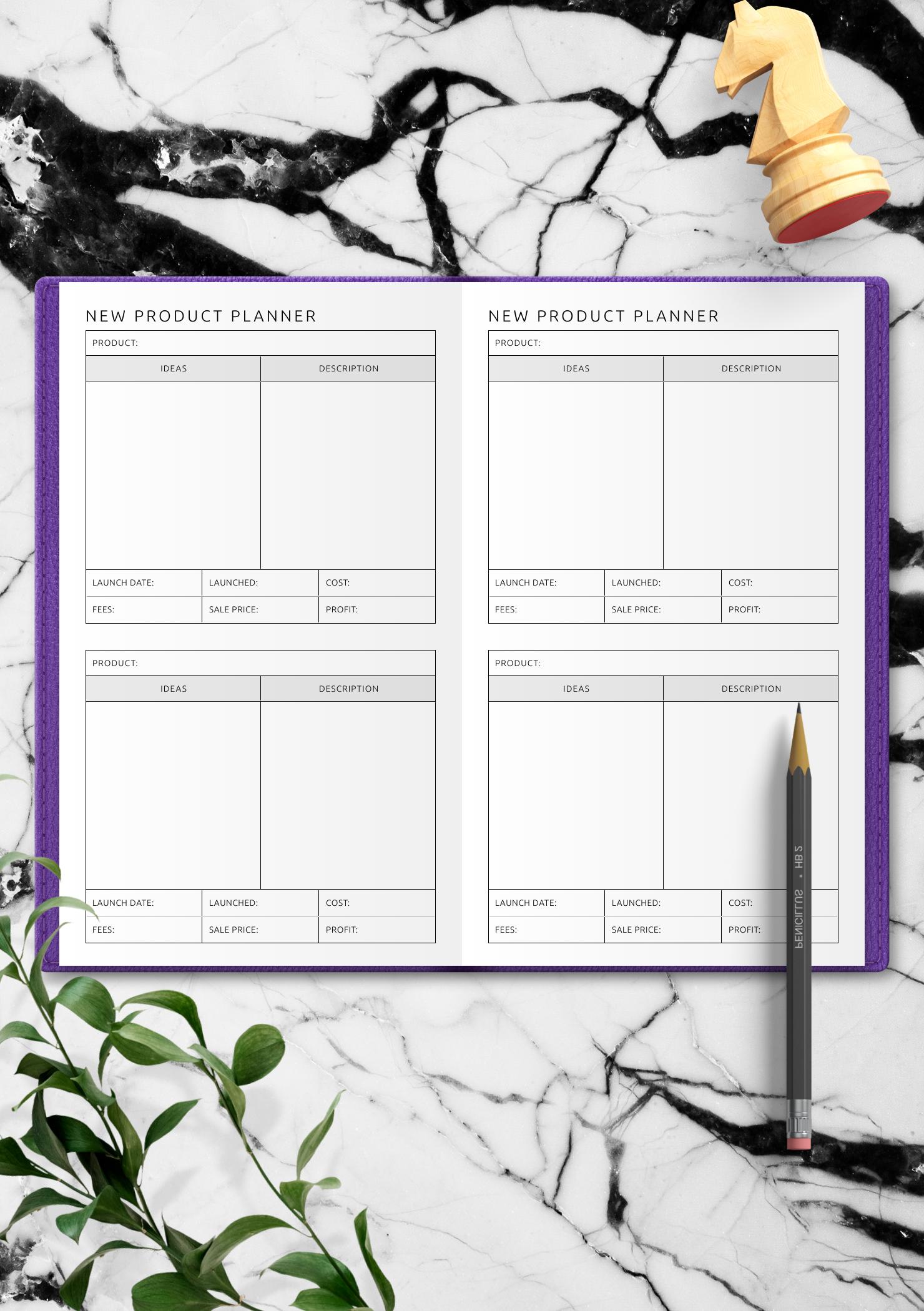 Download Printable New Product Planner Template PDF