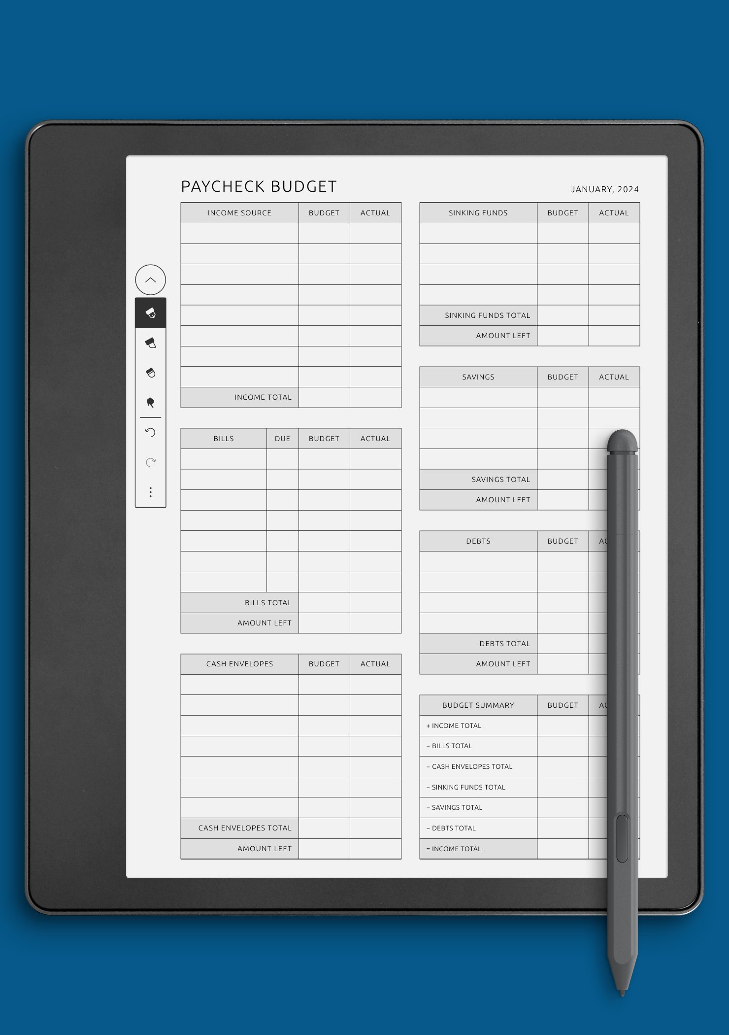 Download Paycheck Budget with Cash Envelopes - Printable or Digital PDF