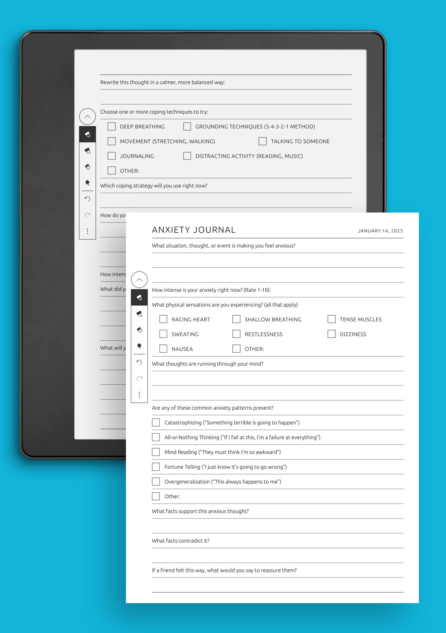Anxiety Journal – Track Feelings & Reduce Daily Worry