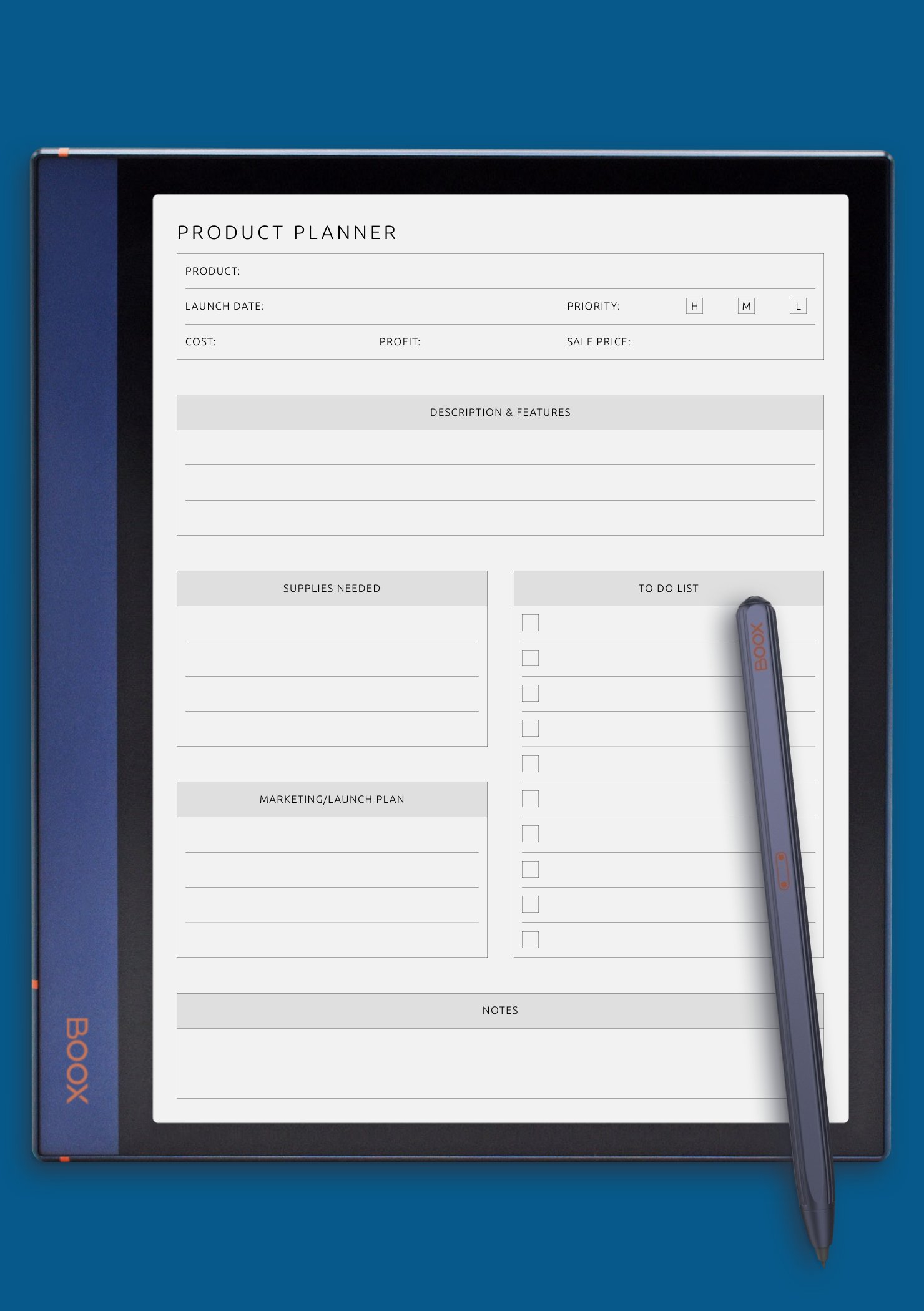 Download Product Planner Template PDF – Organize Ideas Fast