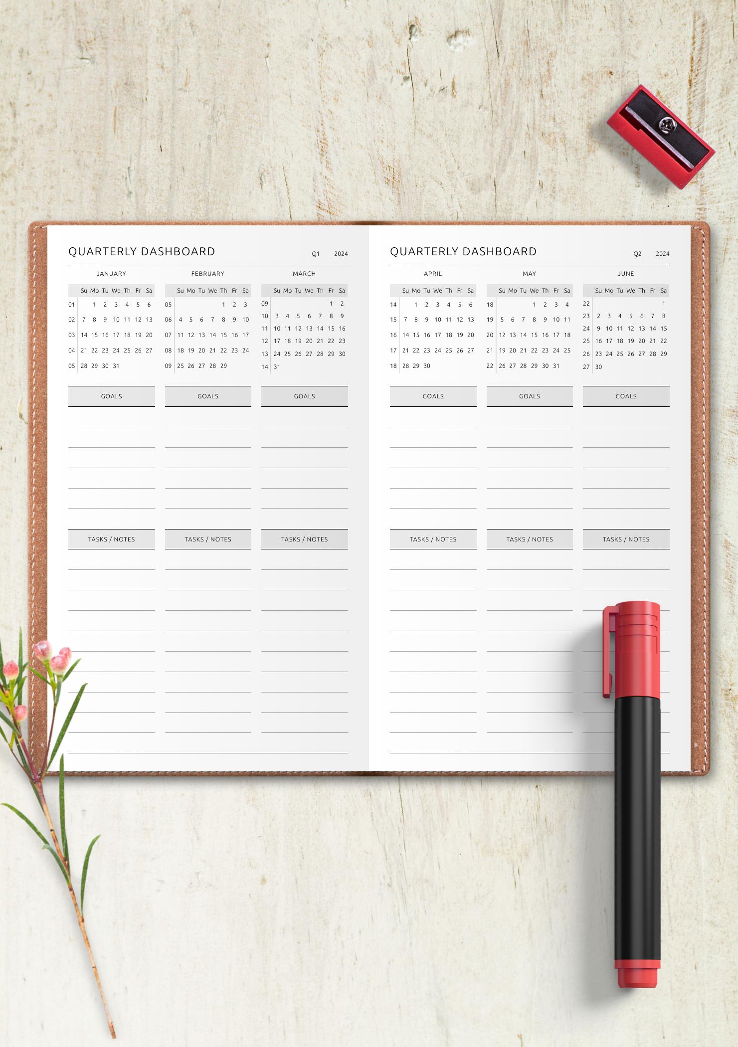 Download Printable Quarterly Dashboard PDF