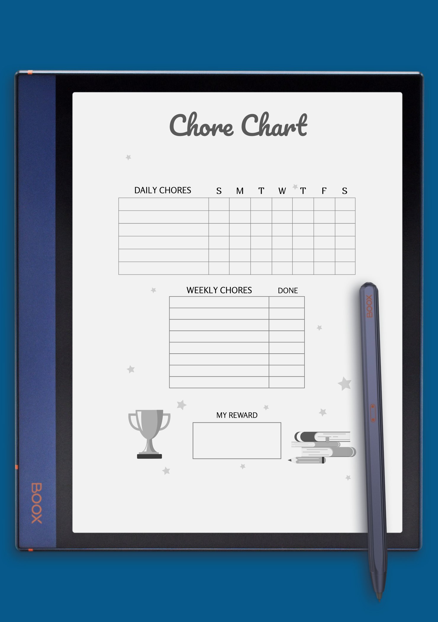Download Printable Reward Chore Chart Template PDF