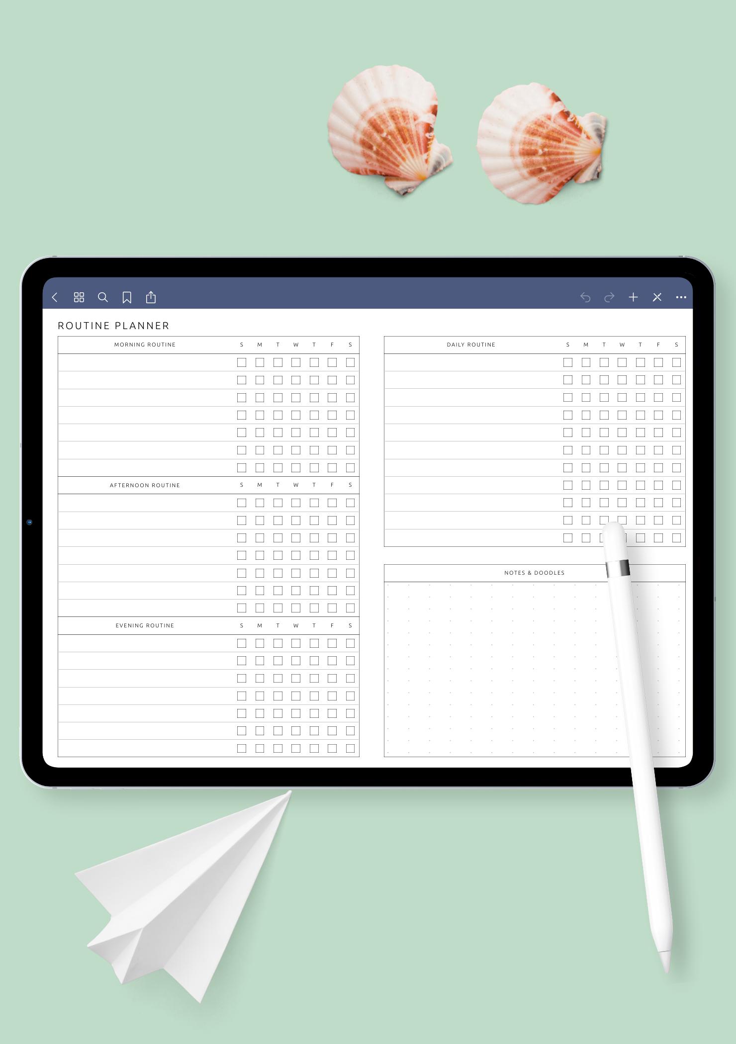 Download Printable Routine Planner Template PDF