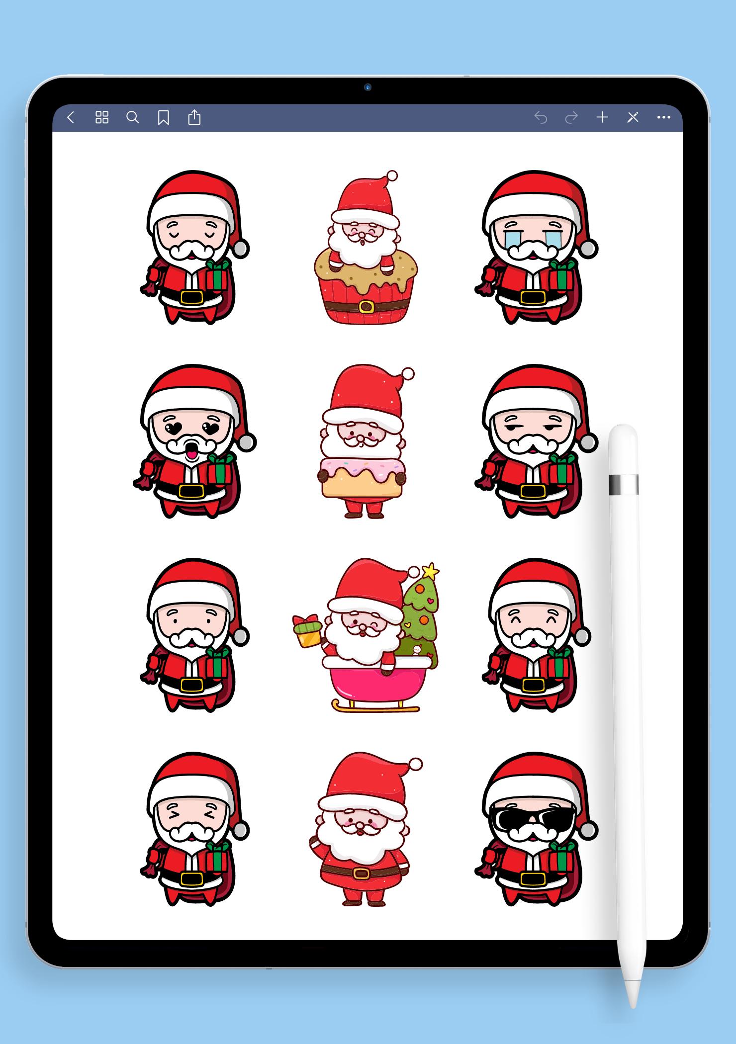 Christmas Animals Stickers part 1