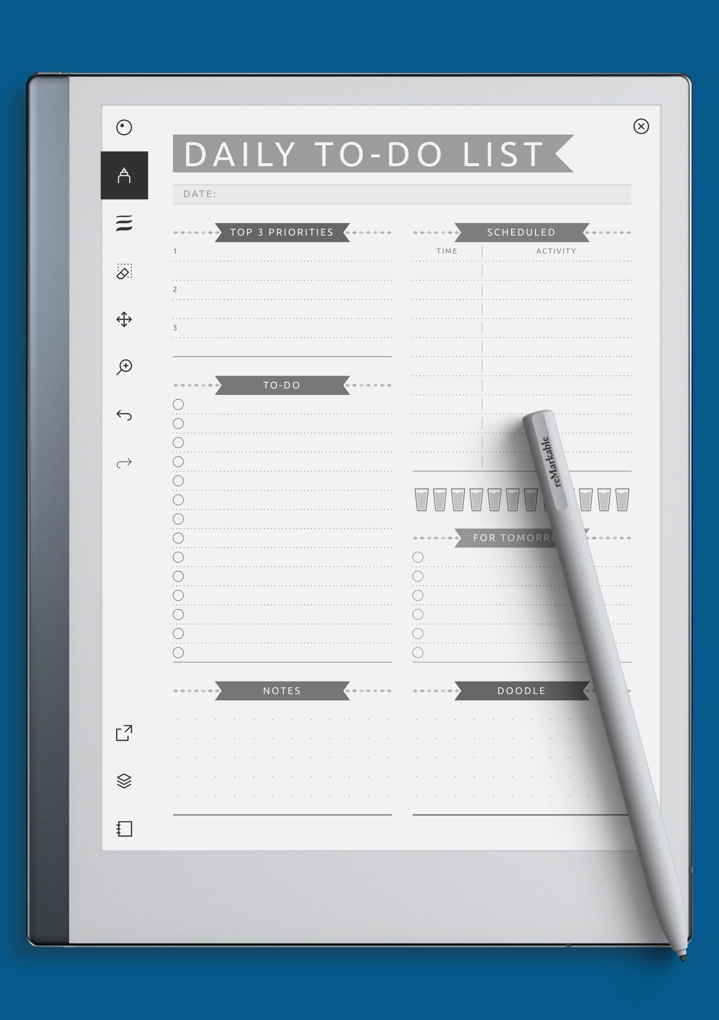 Download Printable Scheduled Daily To Do List - Casual Style PDF