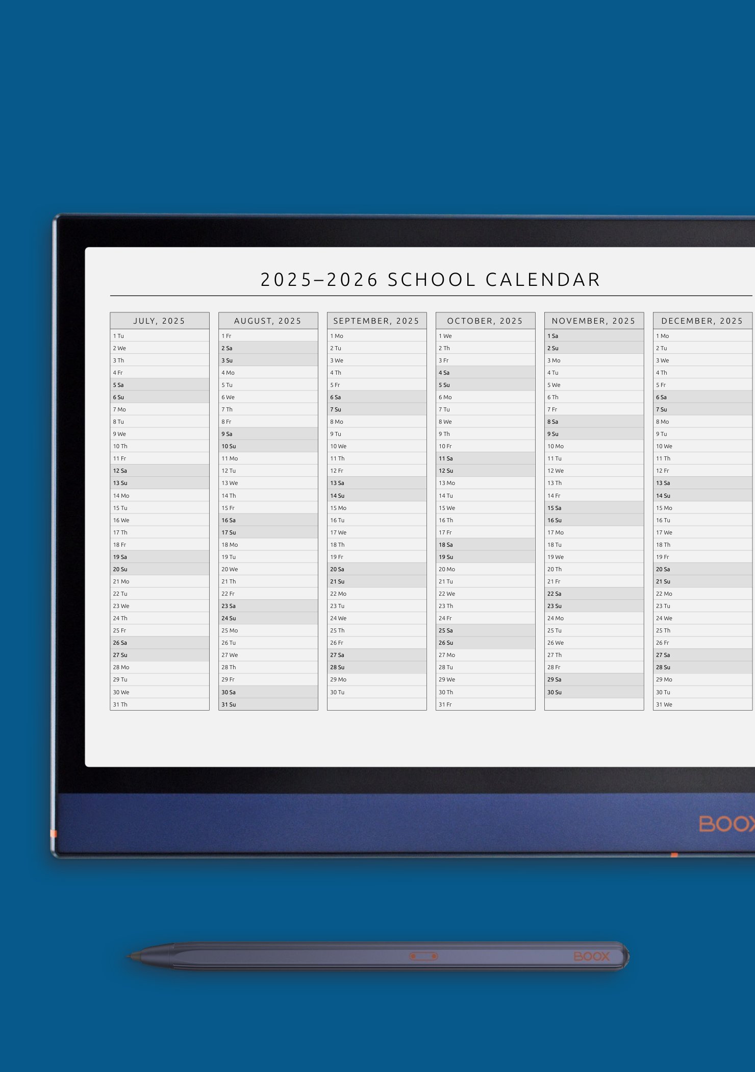 School Calendar Template – Plan Academic Year with Ease