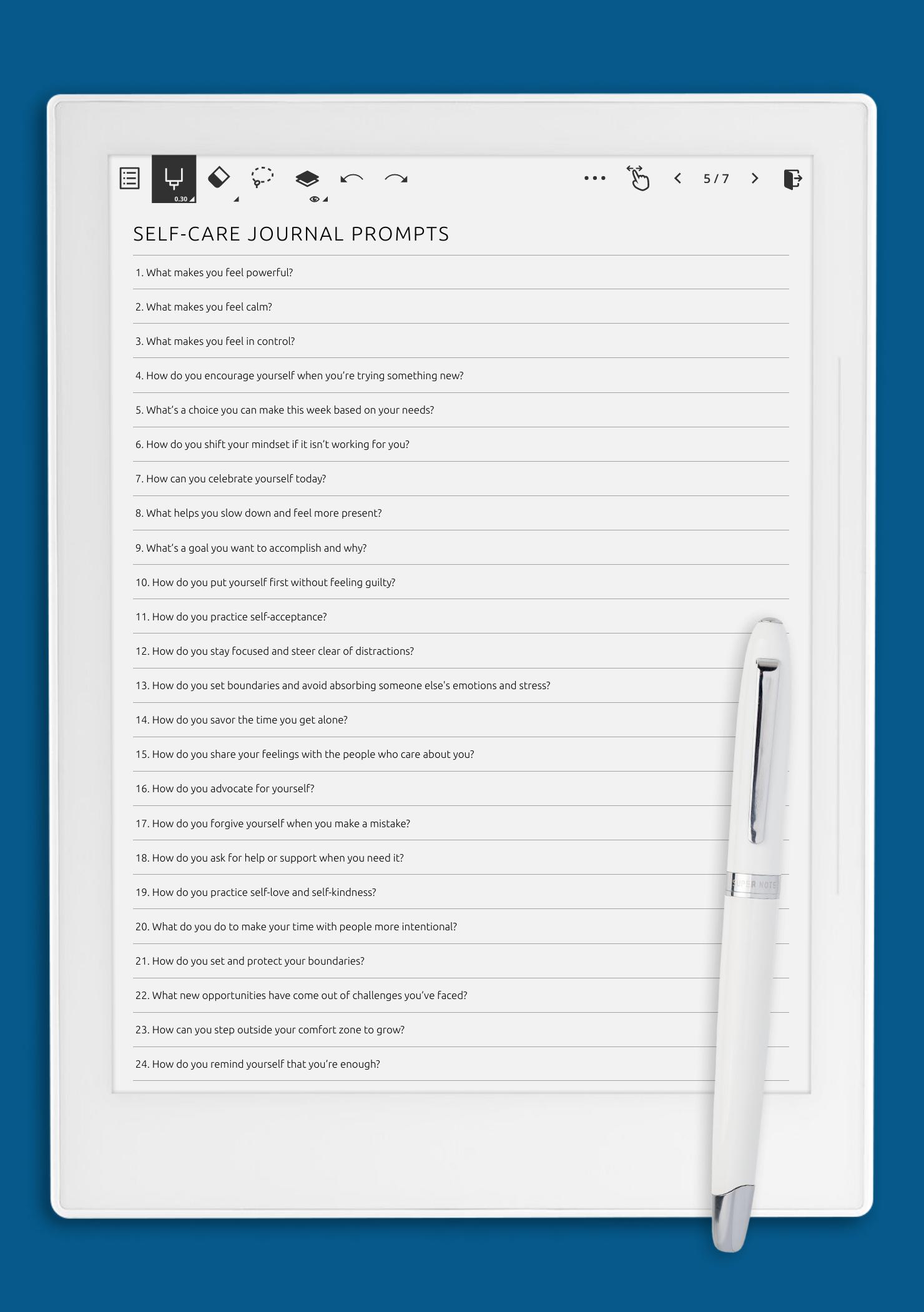 Self-Care Journal Prompts for Mindfulness & Well-Being