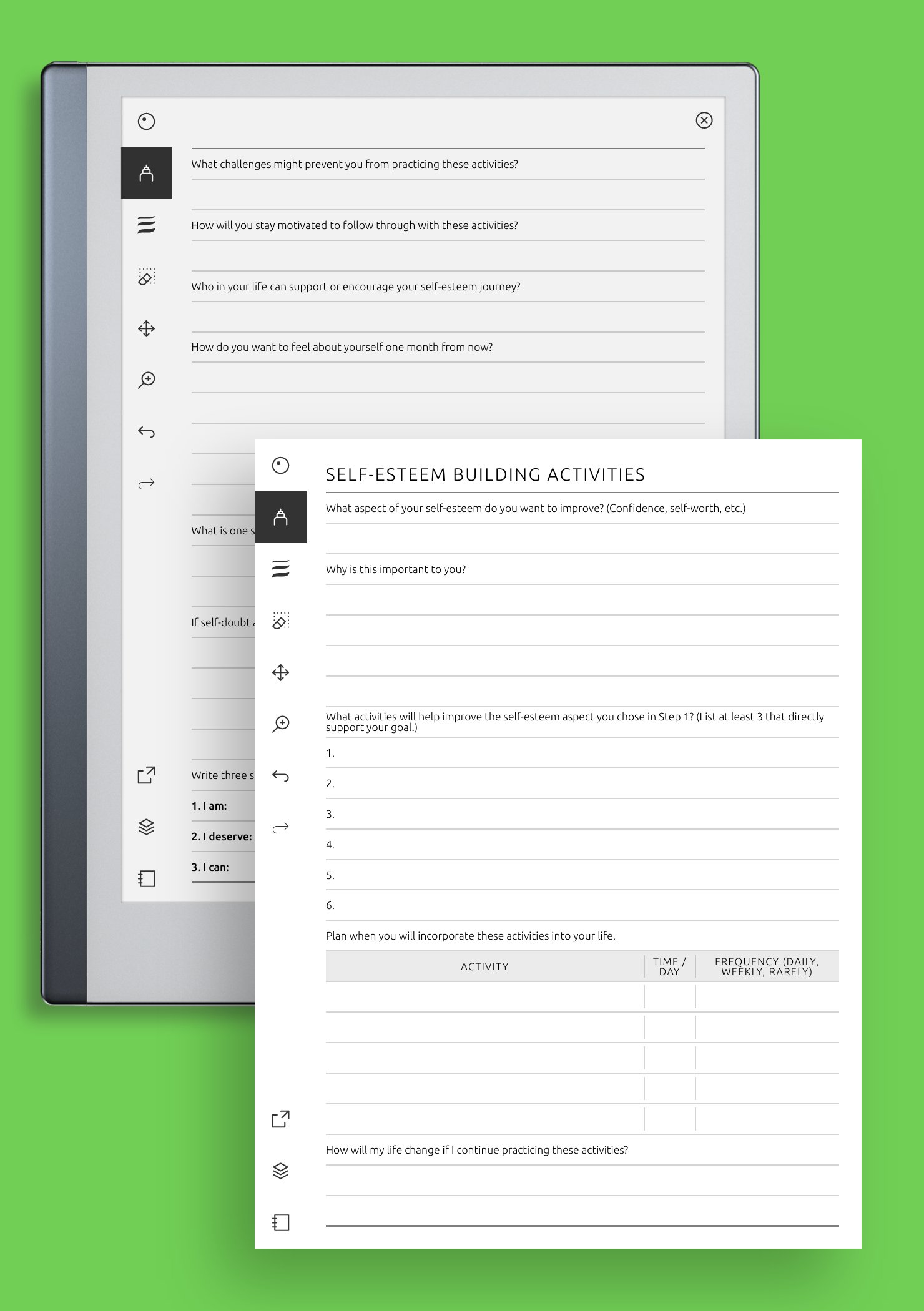 Self-Esteem Activities Worksheet – Build Confidence & Self-Worth