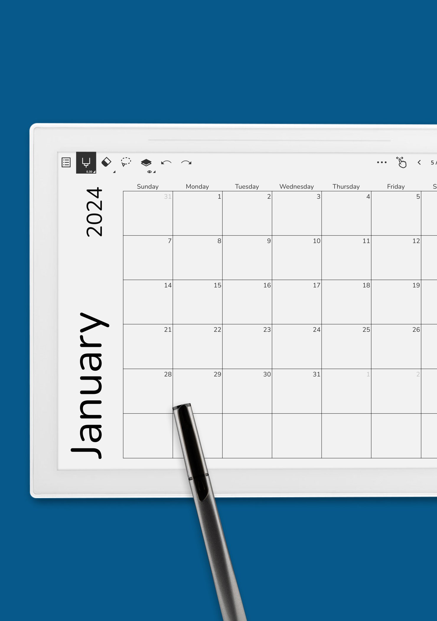 Download Printable Simple Monthly Calendar Grid PDF