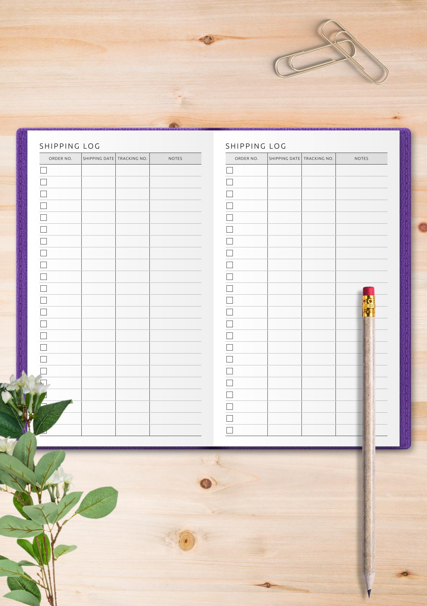 Shipping Log Template PDF for Easy Package Tracking