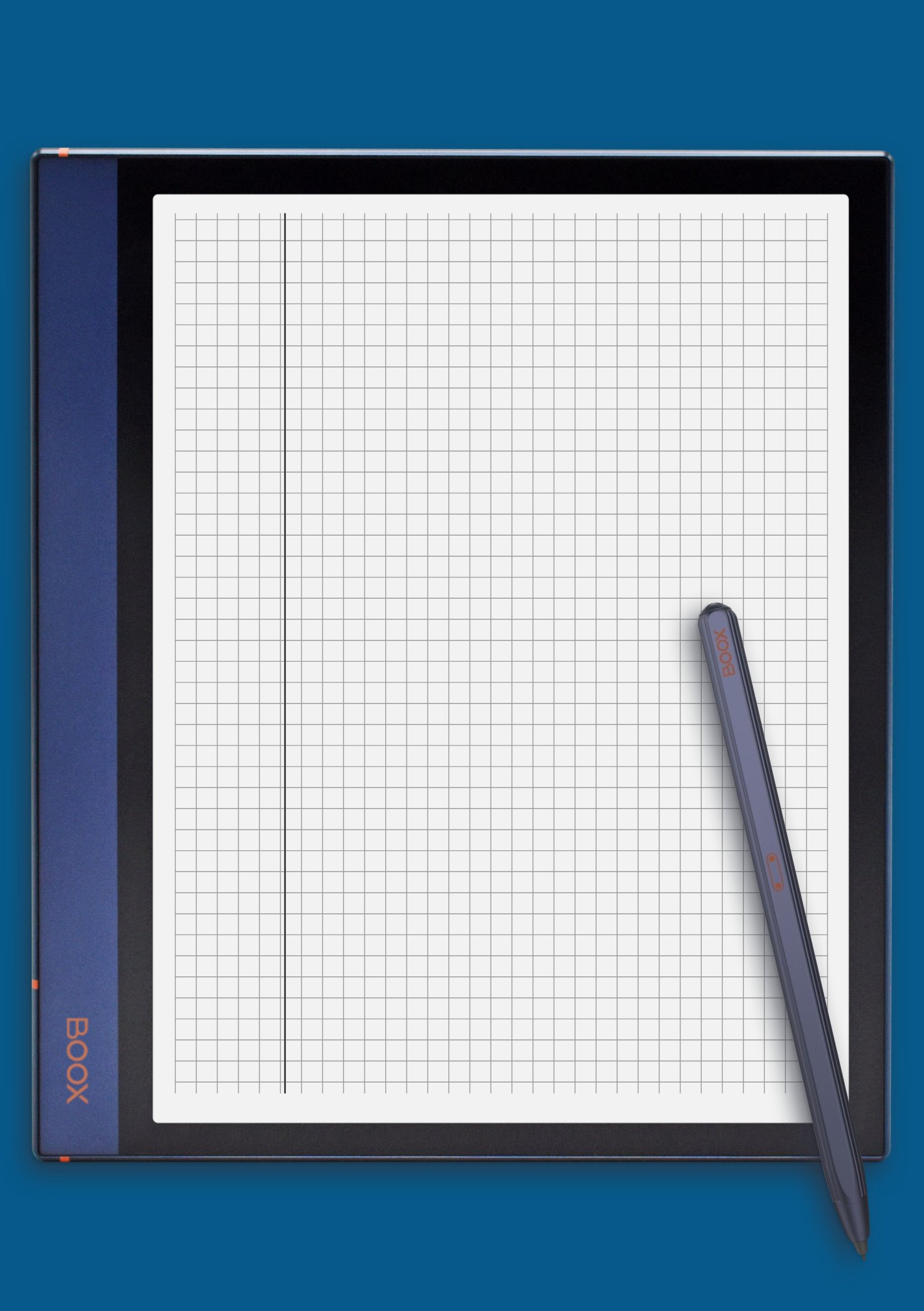 Download Printable Squared College Ruled blue with margin PDF