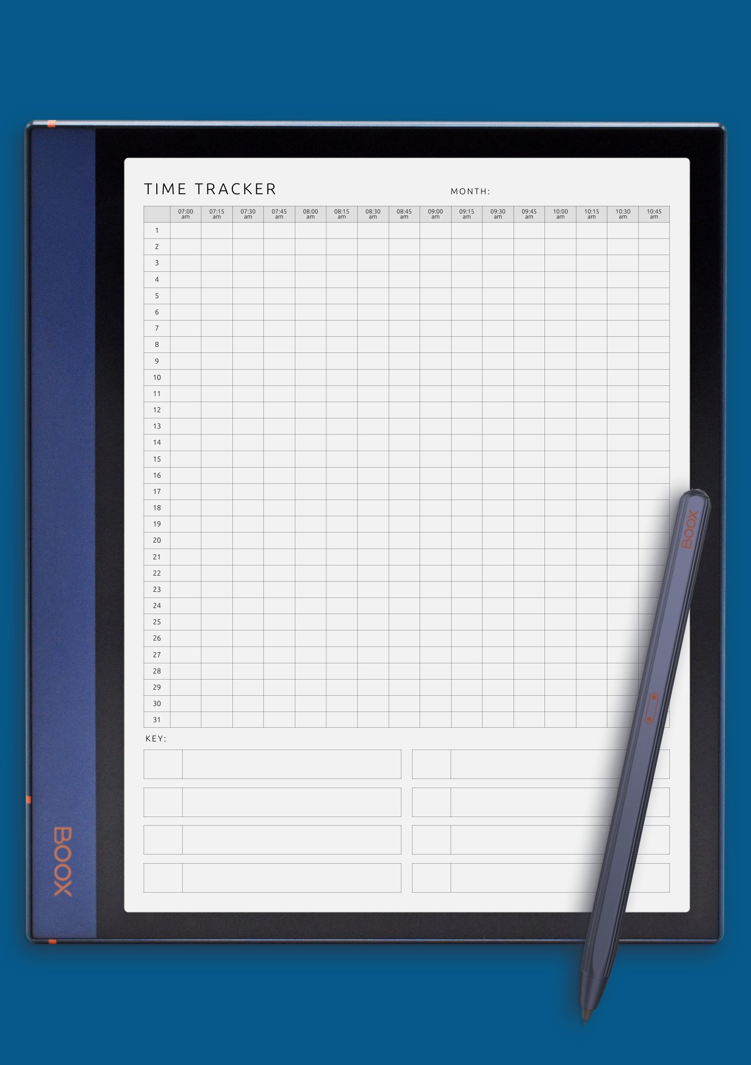 Download Printable Time Tracker Template PDF