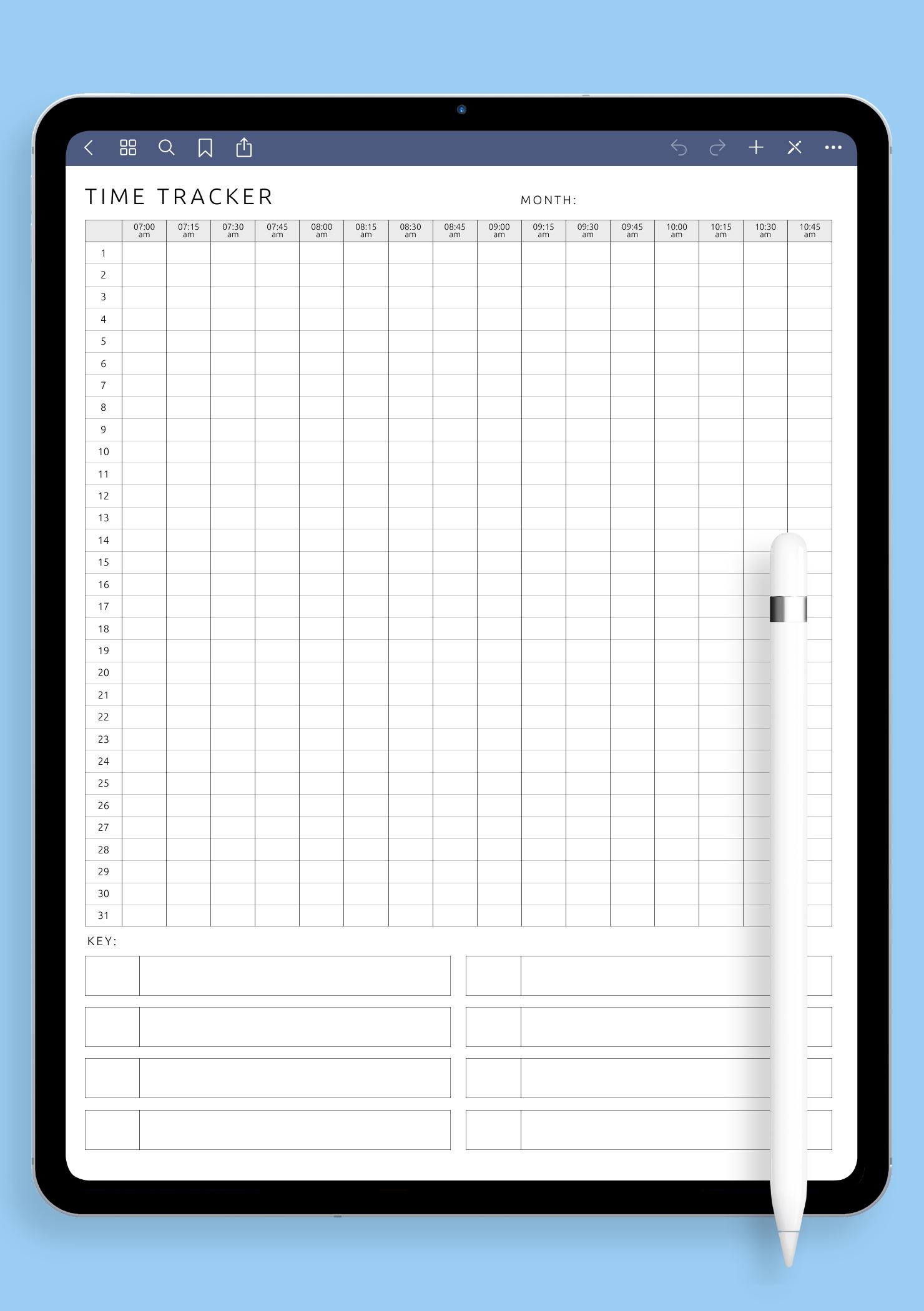 Download Printable Time Tracker Template PDF