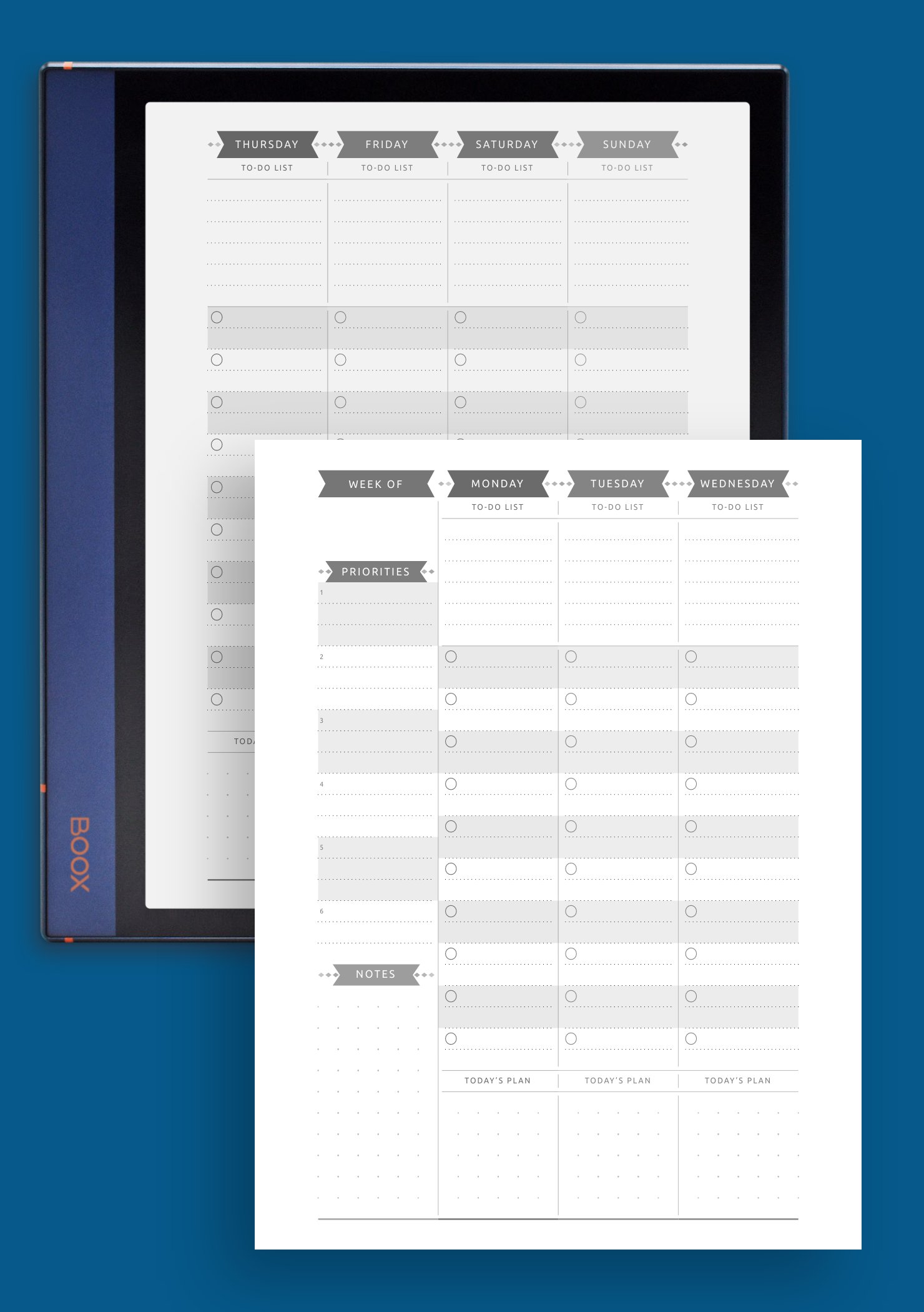 Download Printable Two Page Weekly To Do List - Casual Style PDF