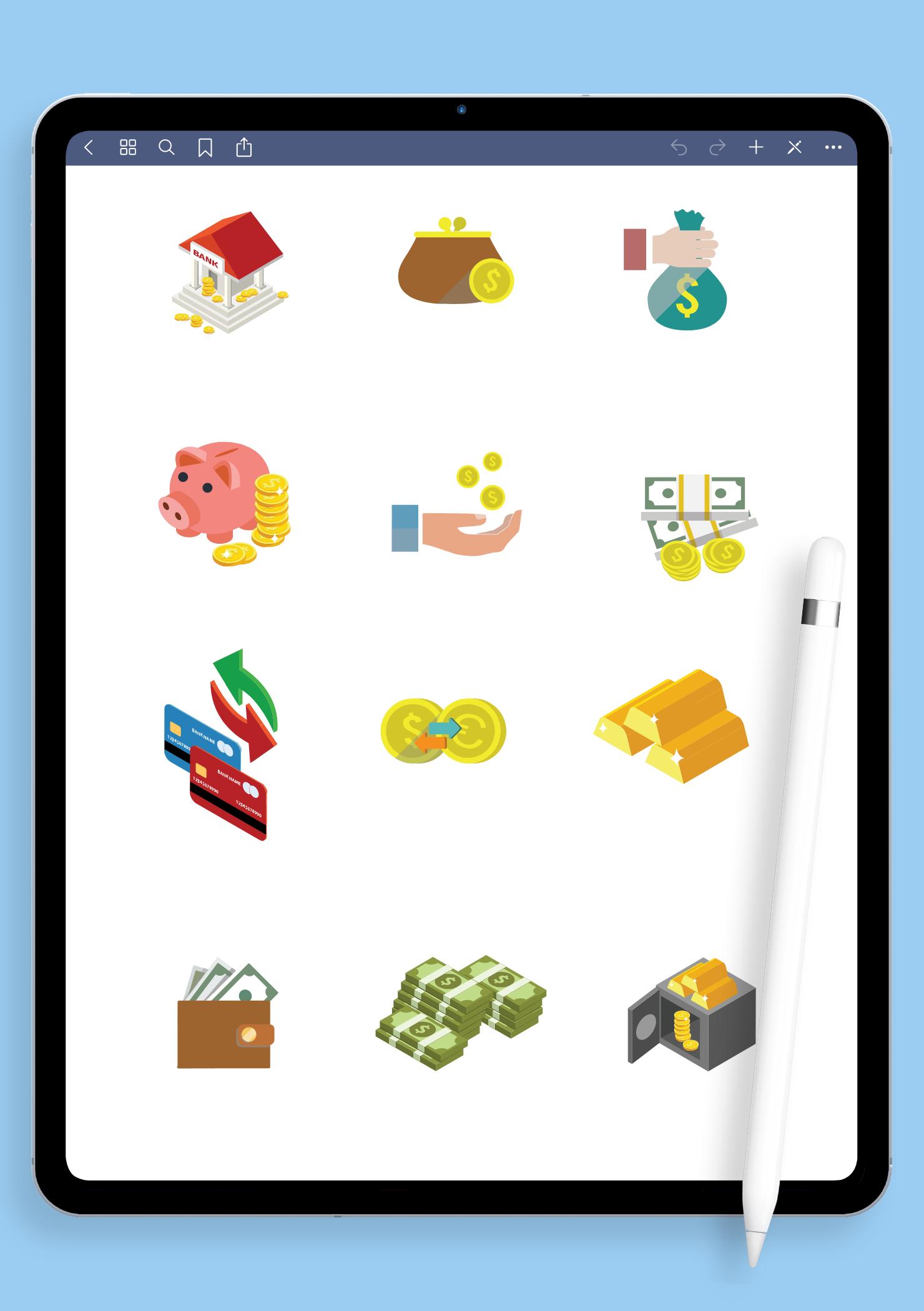 Download Unique Money & Finance Sticker Pack PNG