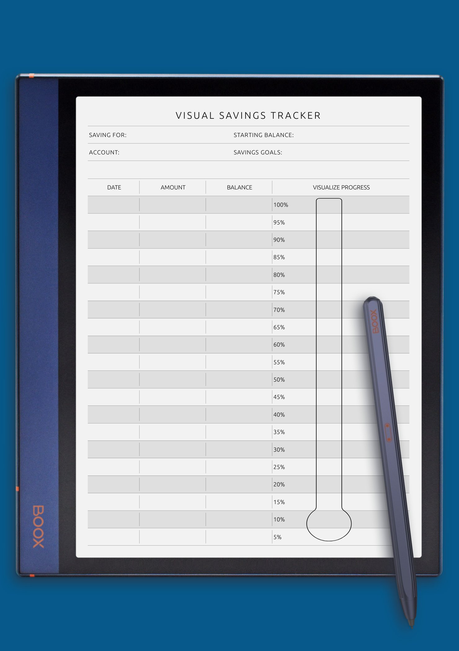 Visual Savings Tracker Template – Fun & Easy Goal Tracking