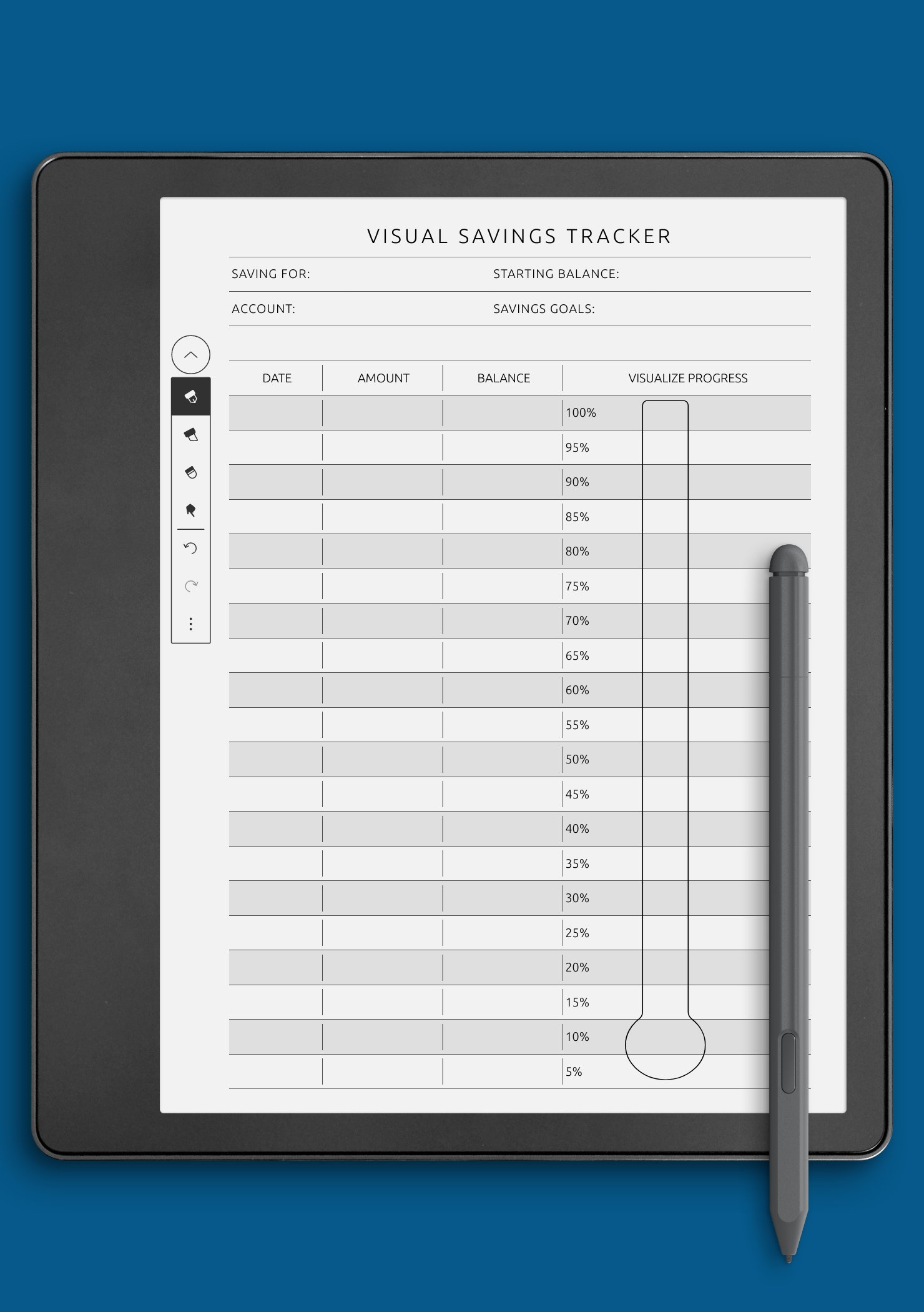 Visual Savings Tracker Template – Fun & Easy Goal Tracking