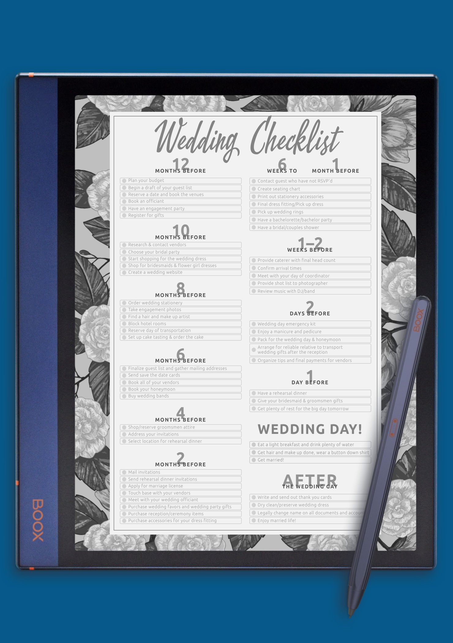 Download Printable Wedding Checklist PDF
