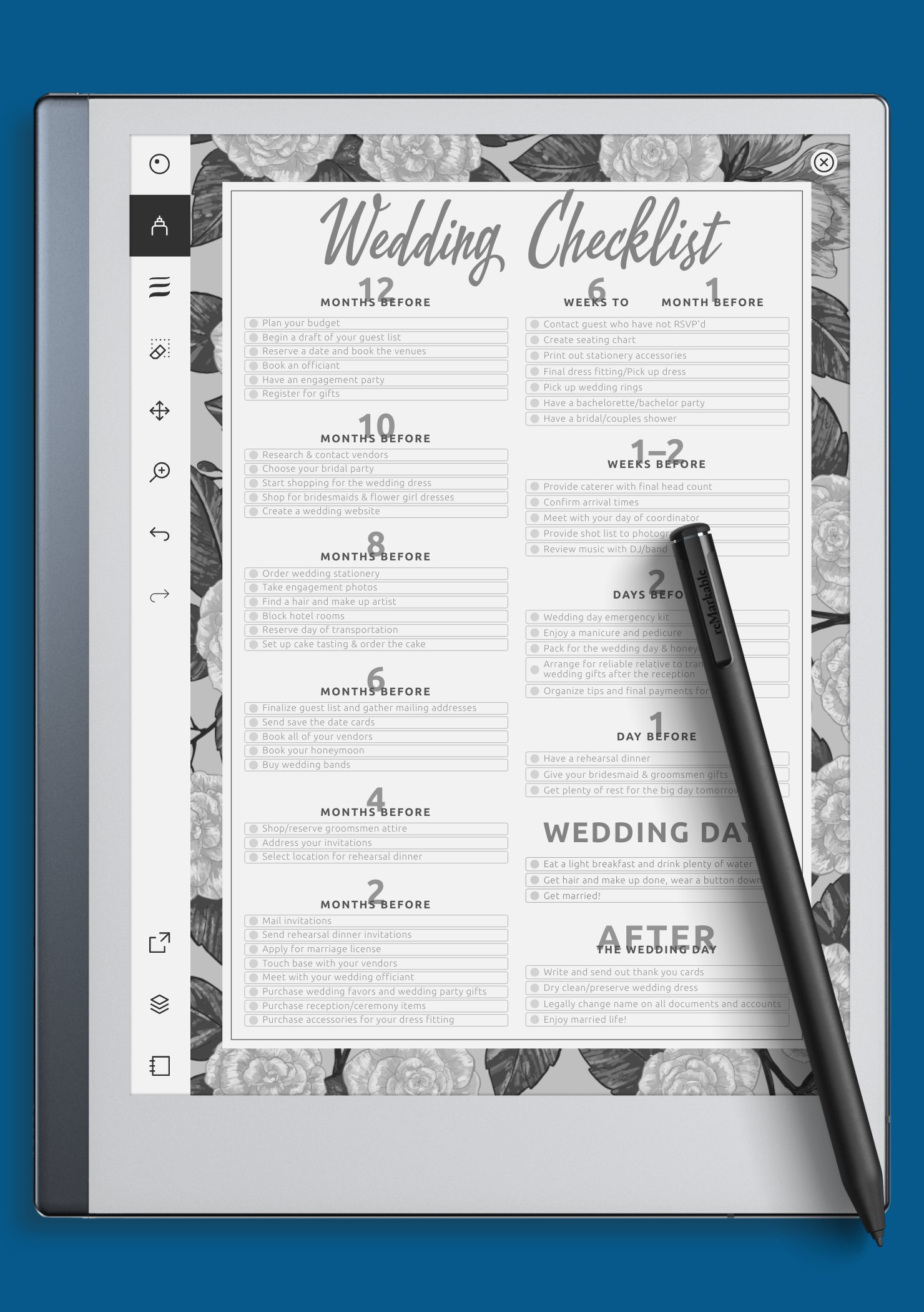 Download Printable Wedding Checklist PDF