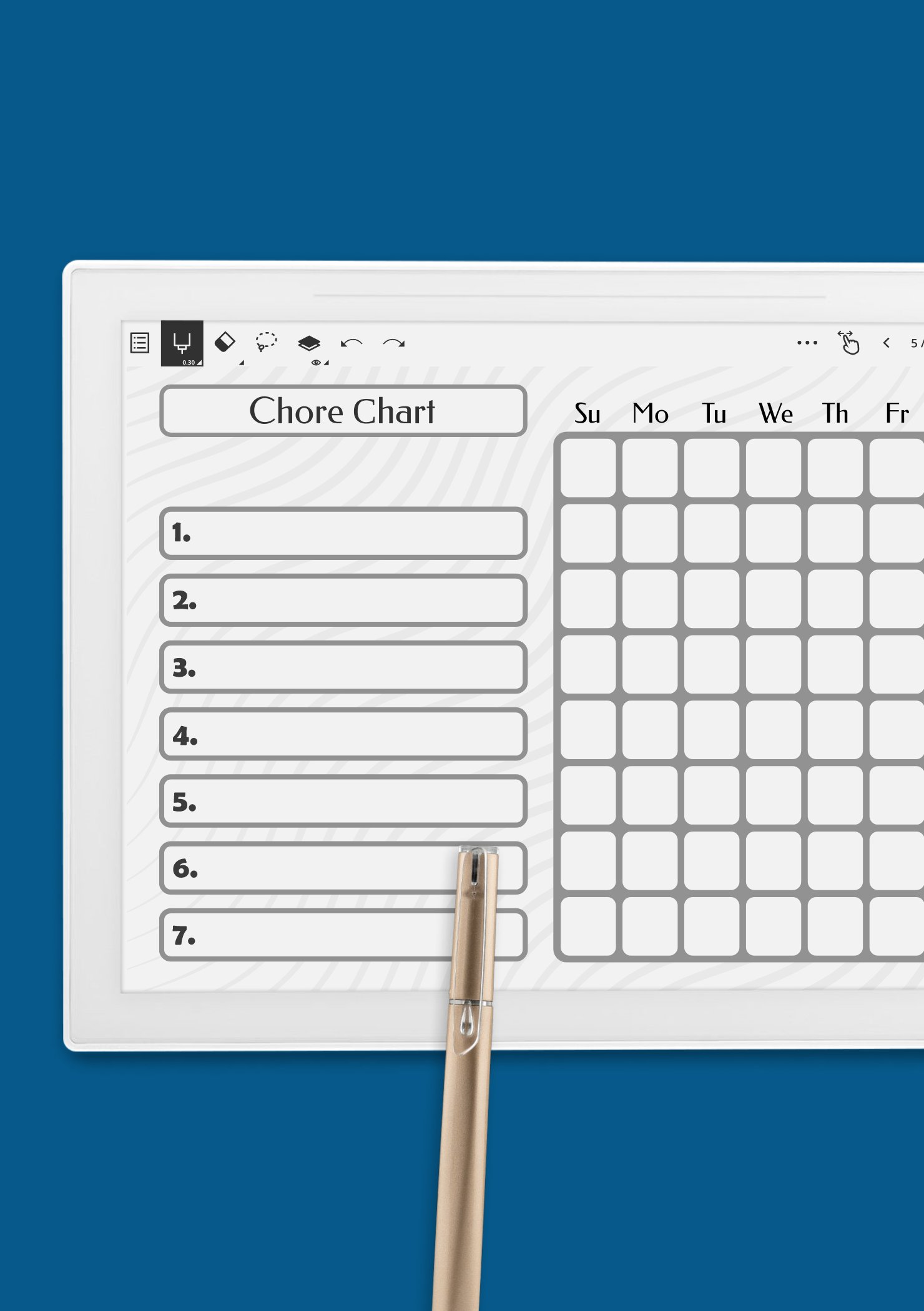 Download Printable Weekly Chore Chart Template PDF