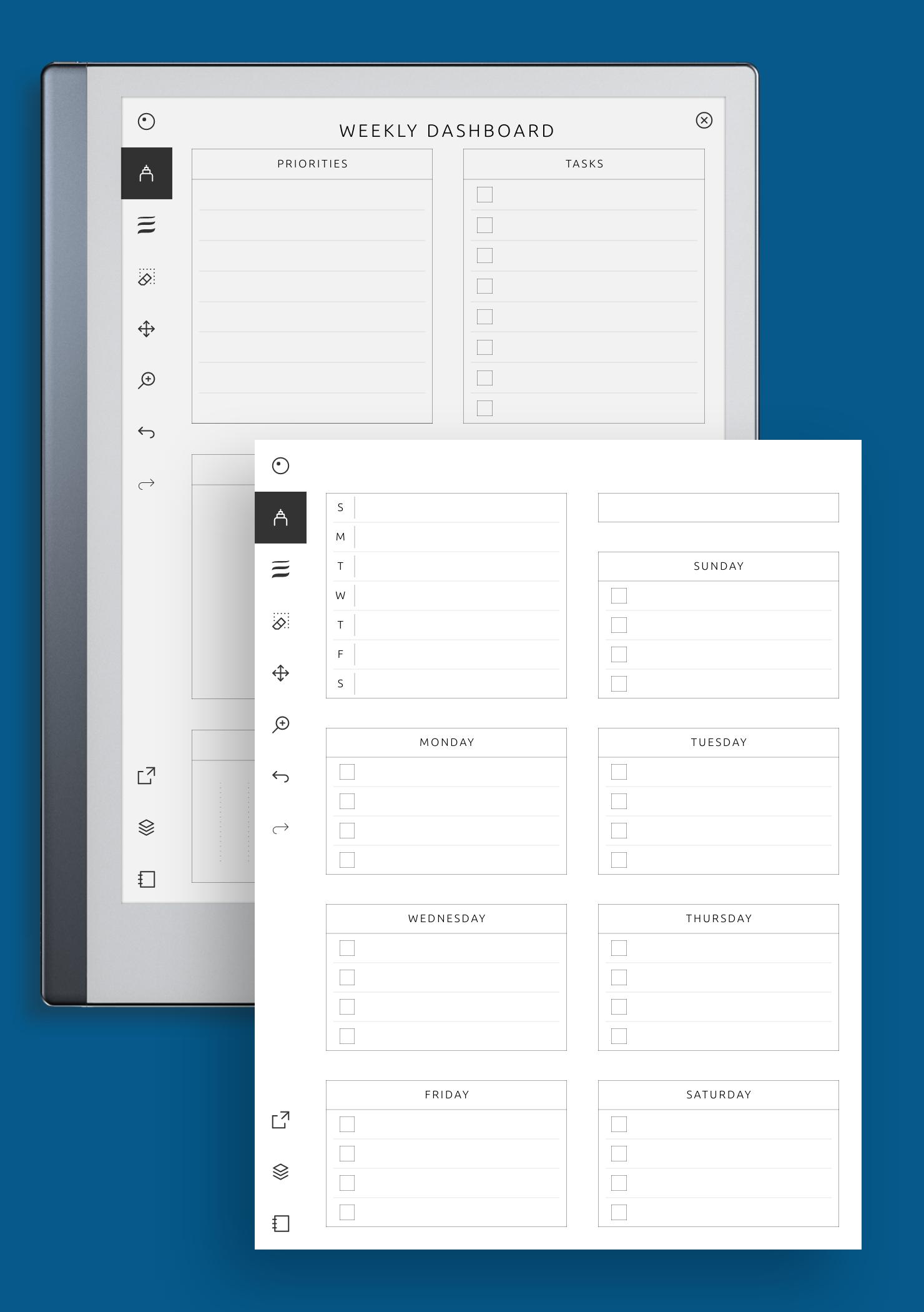 Download Printable Weekly Dashboard Template PDF