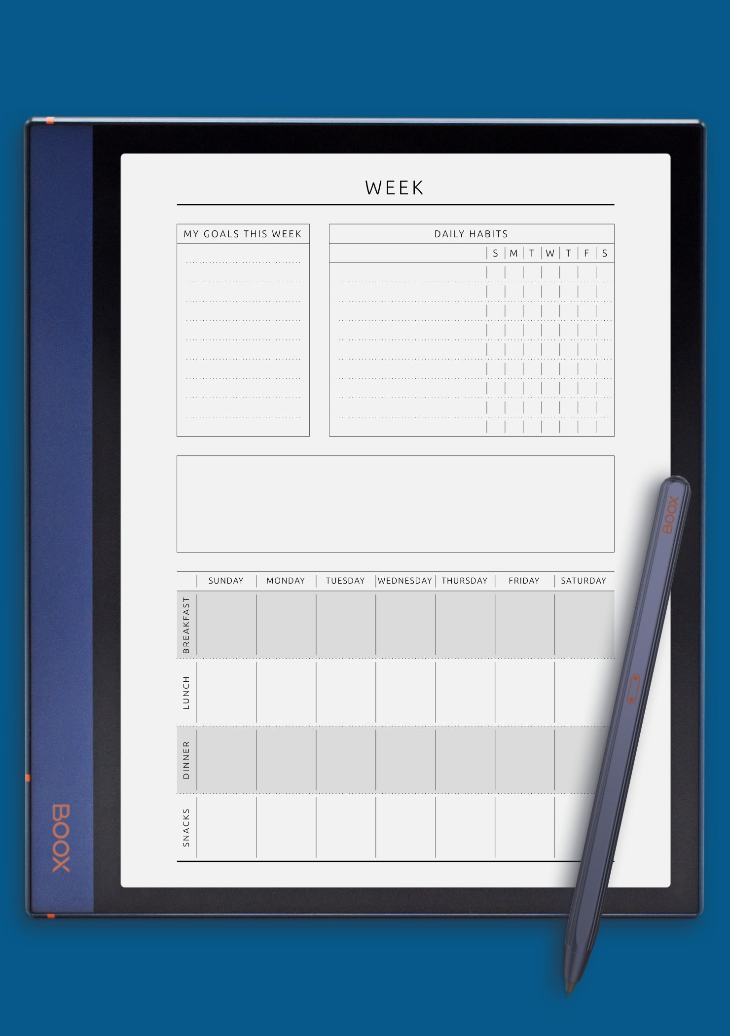 Weekly Fitness & Meal Plan Template – Track Health & Goals
