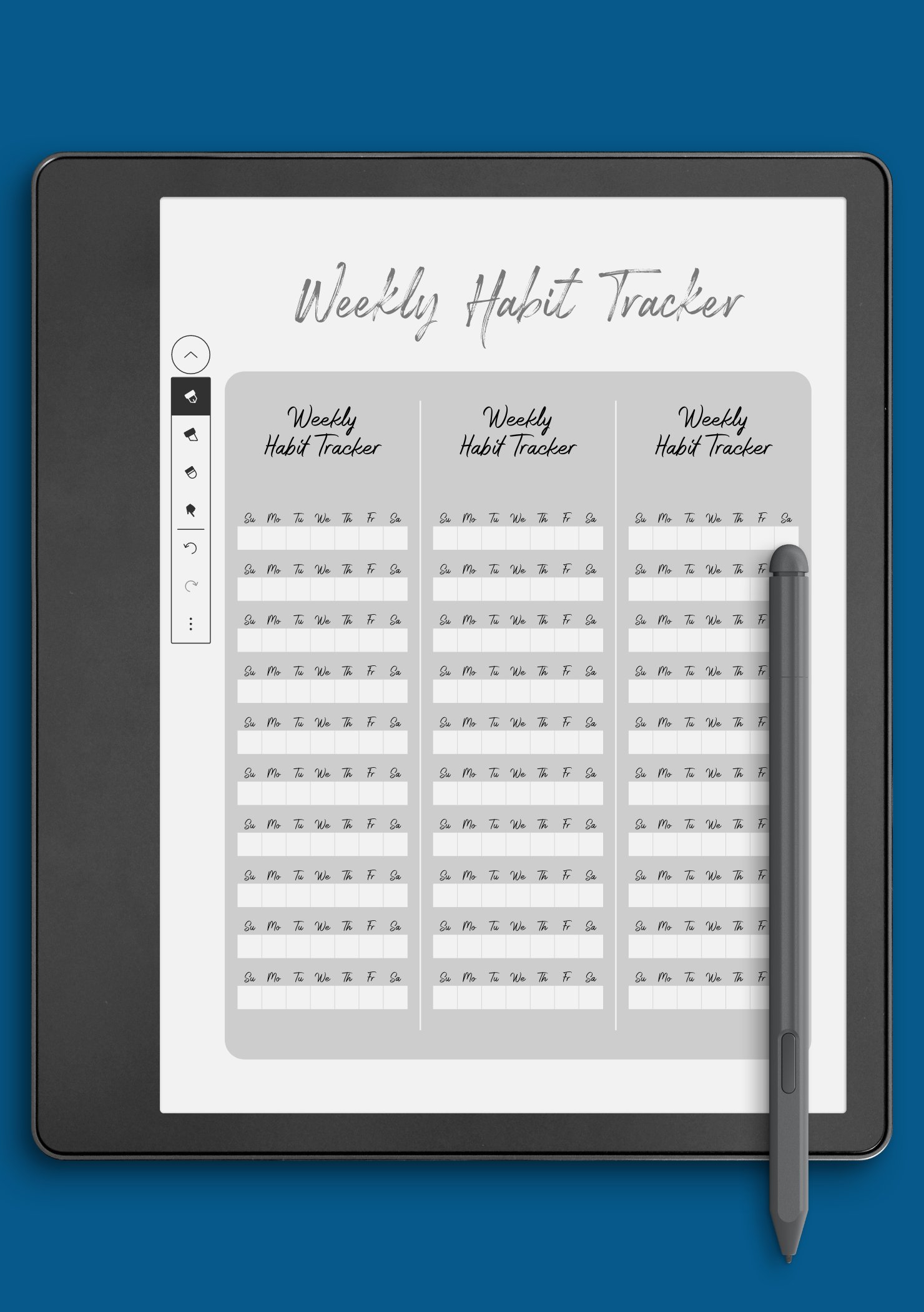 Download Printable Weekly Habit Tracker Template PDF