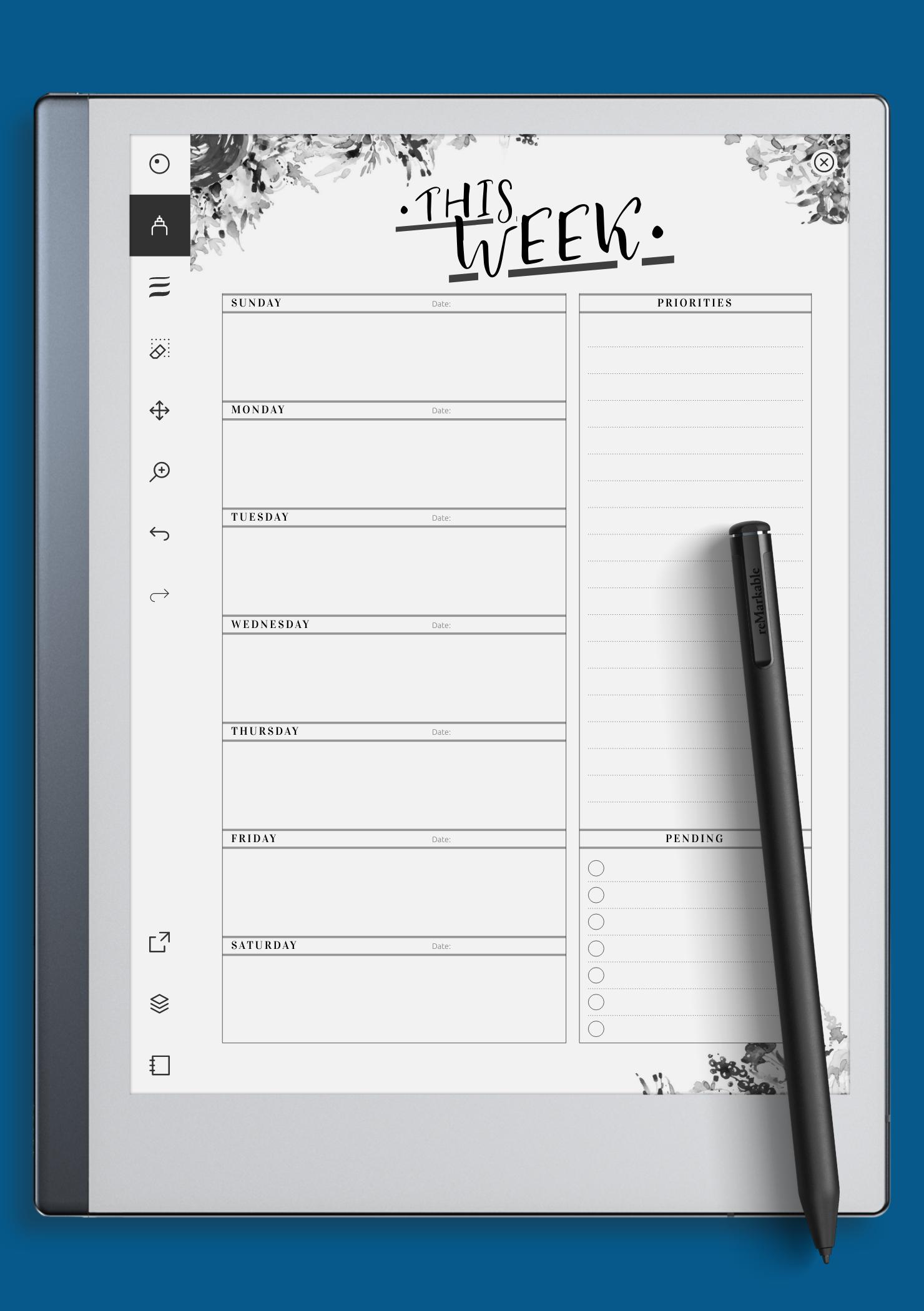 Weekly Planner with Priorities – Stay Focused & Organized