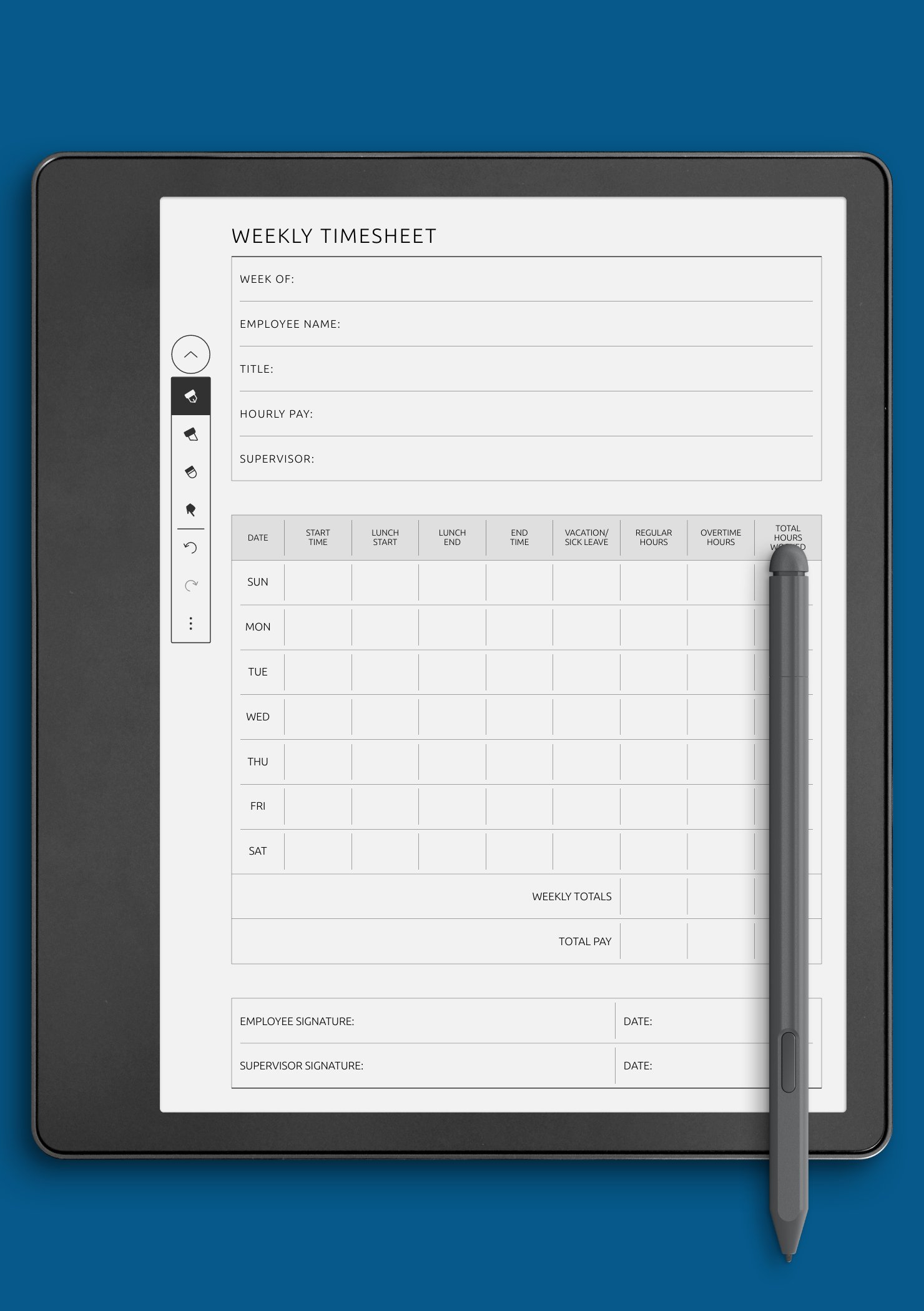 Weekly Timesheet Template – Track Work Hours & Productivity