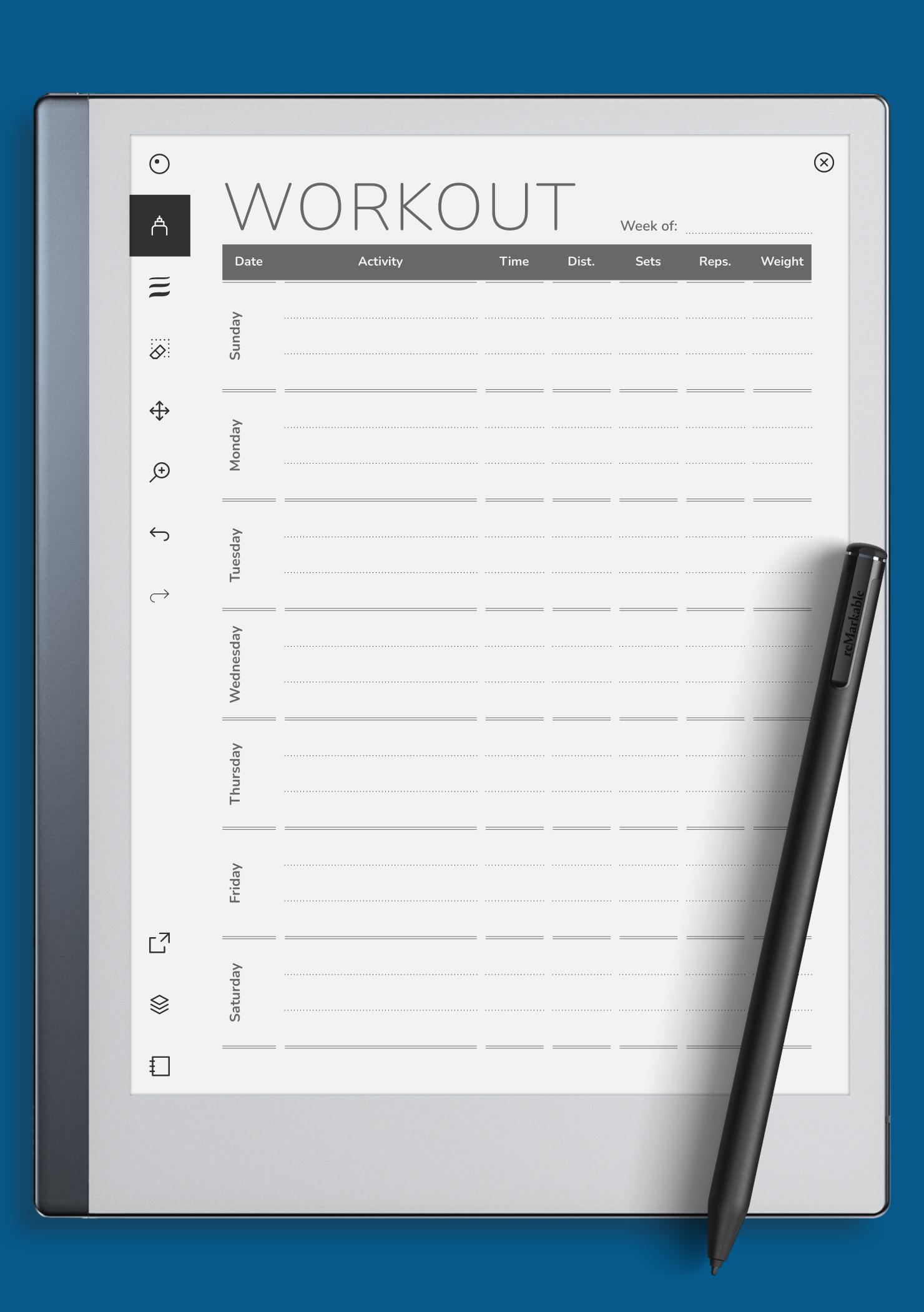 Download Weekly Workout Template PDF – Plan Your Fitness