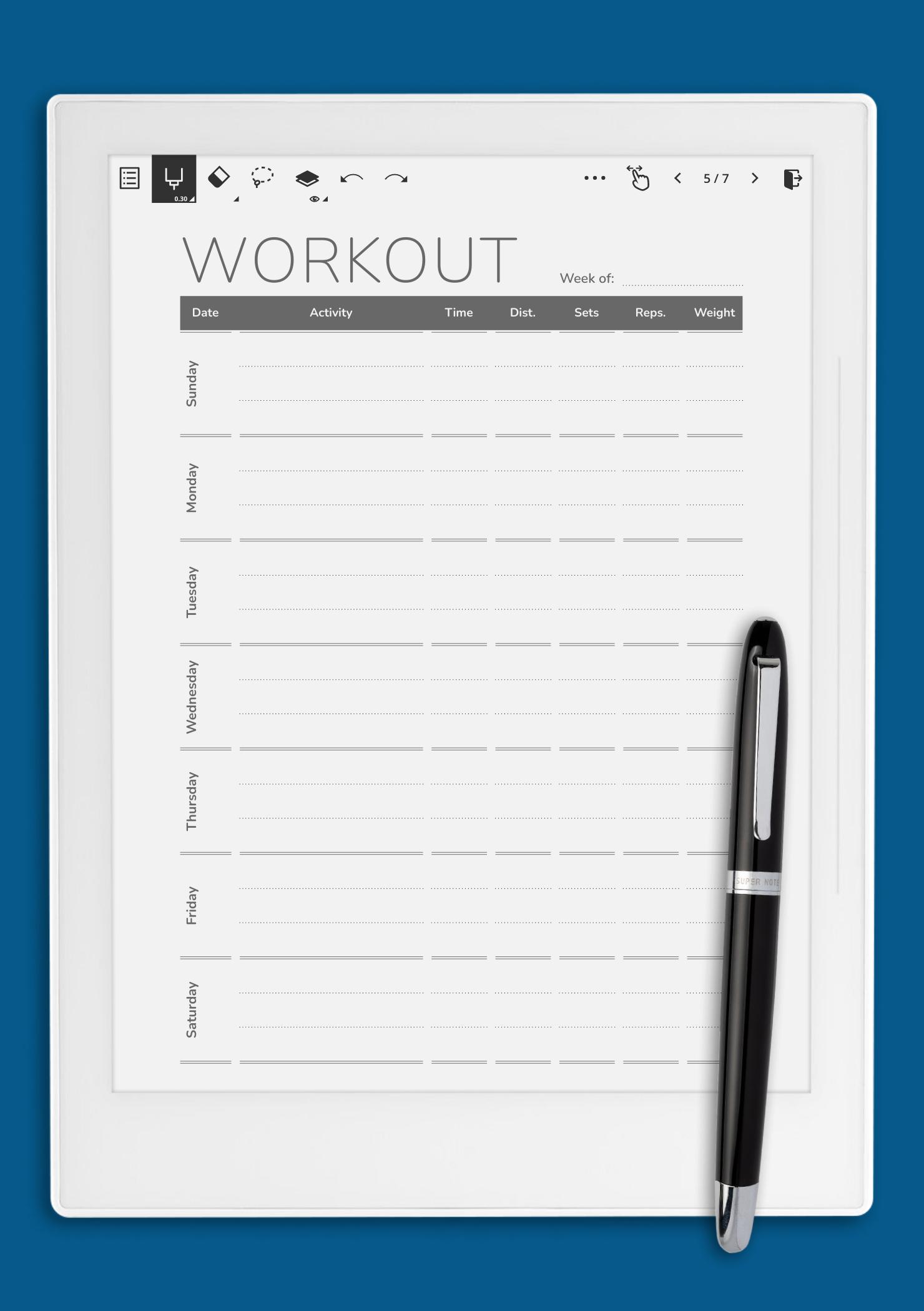 Download Weekly Workout Template PDF – Plan Your Fitness