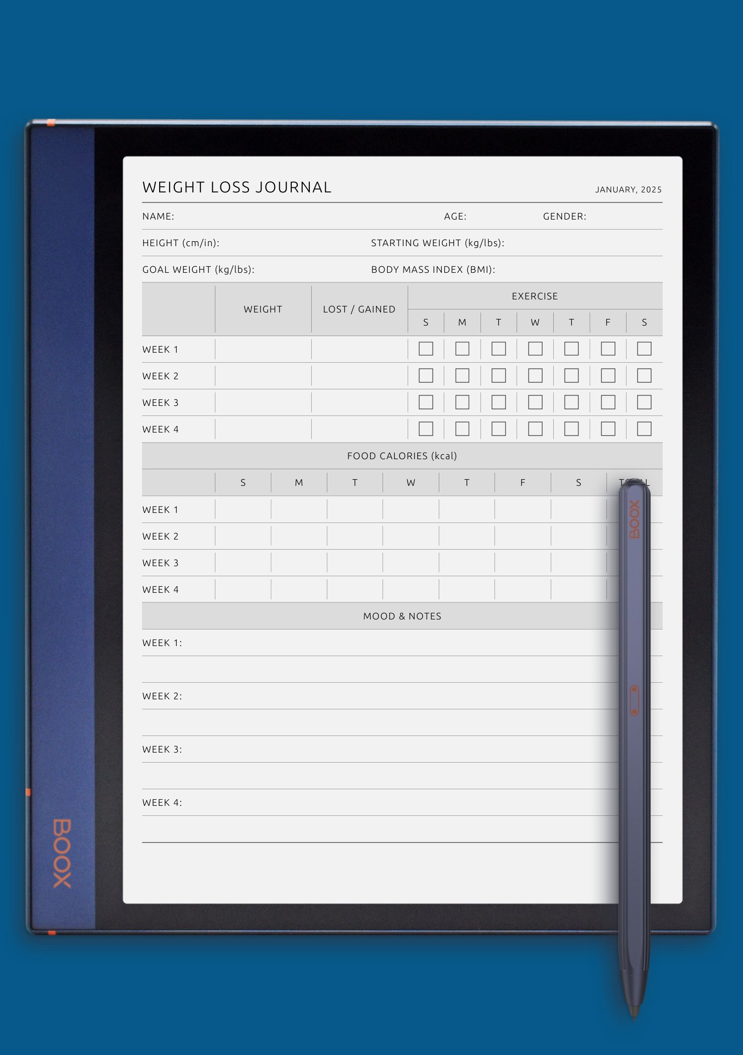 Weight Loss Journal – Track Progress & Stay Motivated Daily
