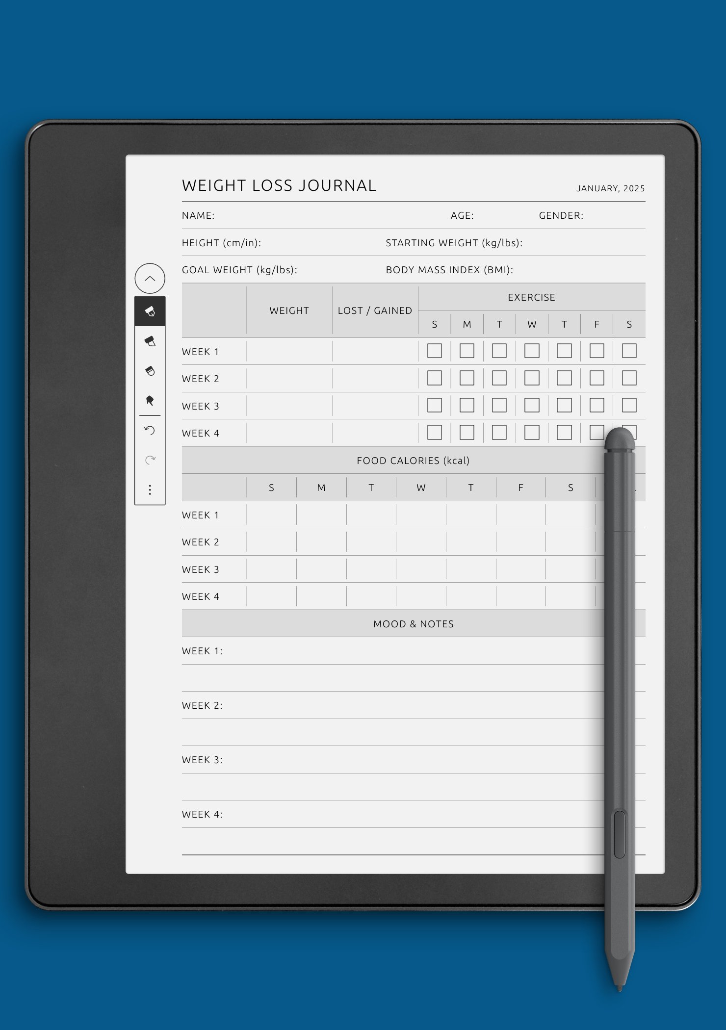 Weight Loss Journal – Track Progress & Stay Motivated Daily