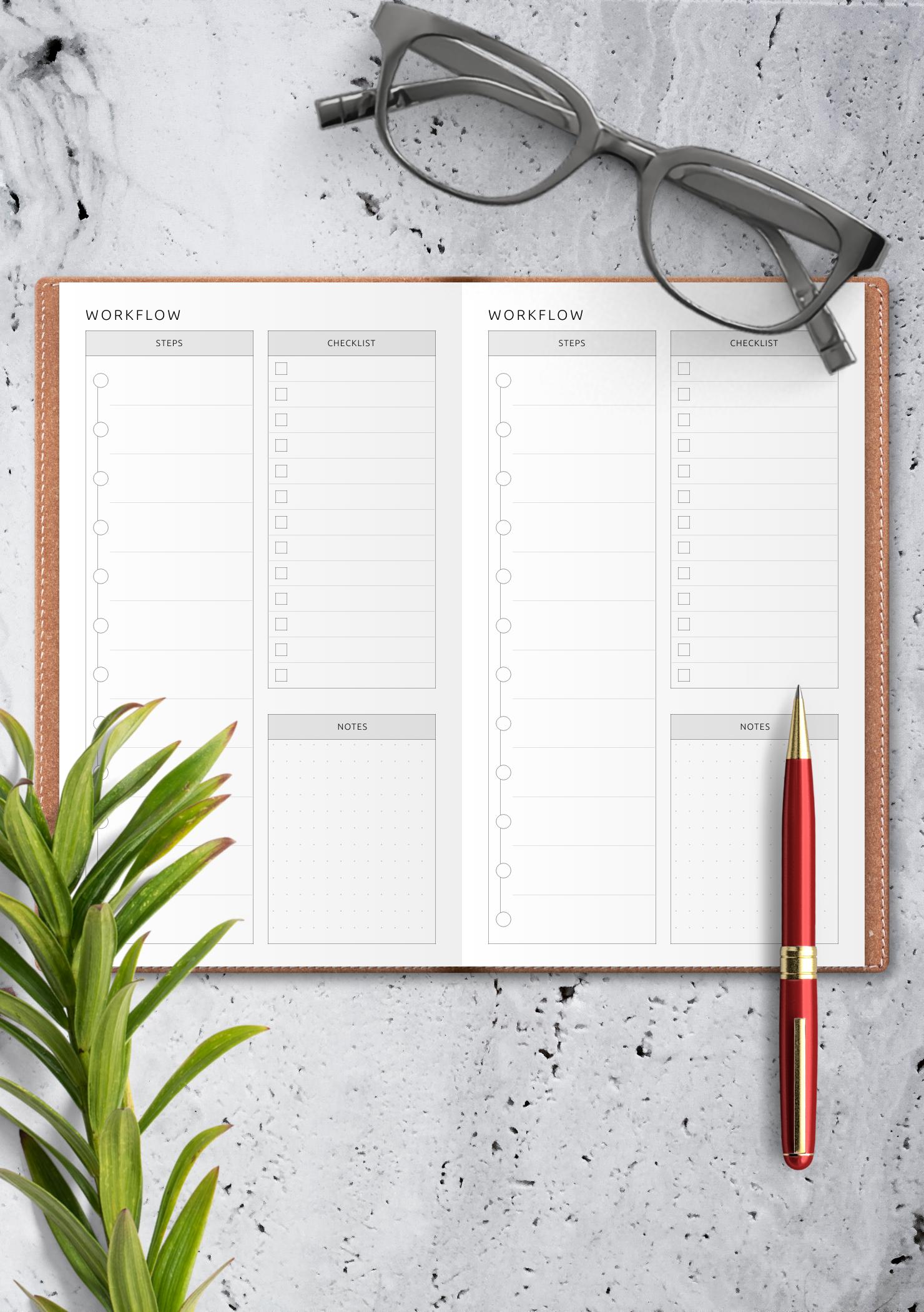 Download Printable Workflow Tracker Template PDF