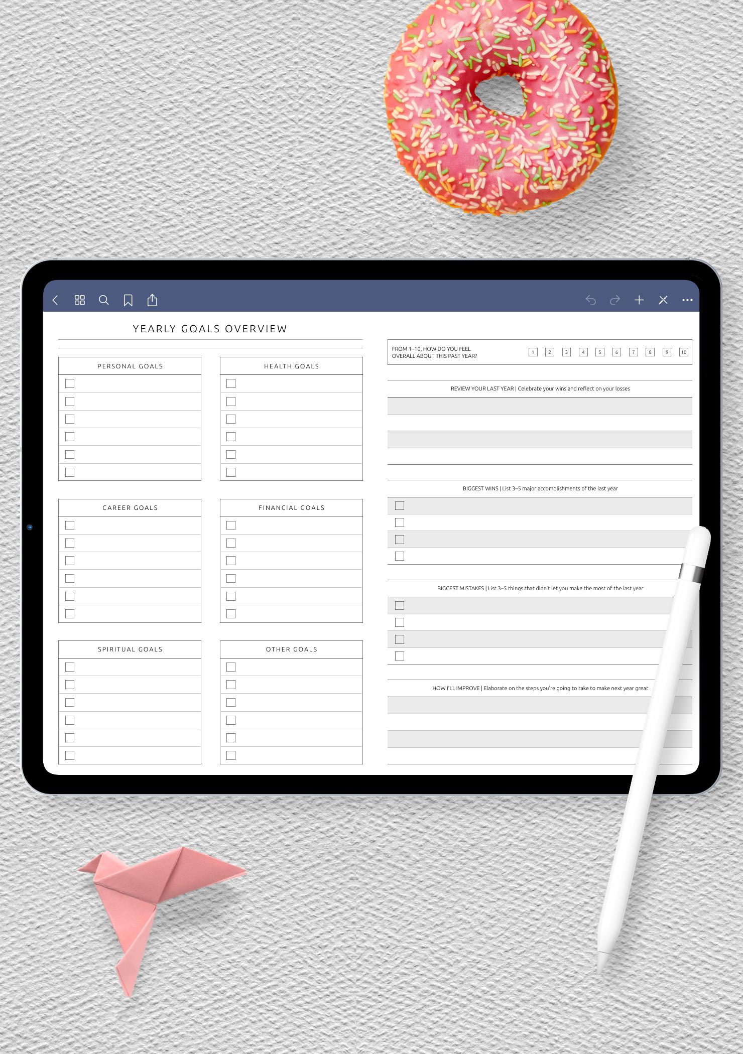 Yearly Goals Overview Template – Plan & Achieve in 12 Months