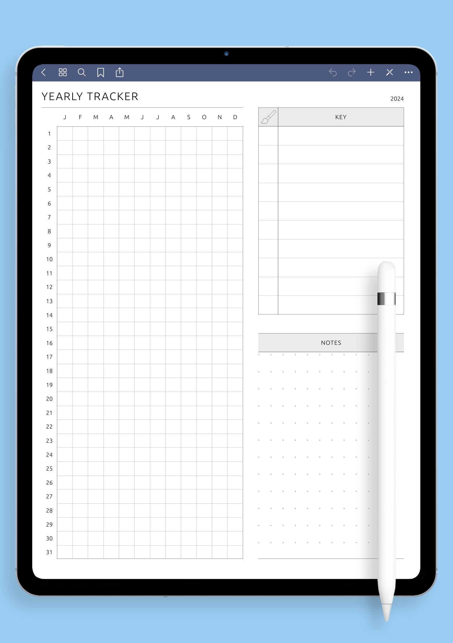 Download Printable Yearly Tracker PDF