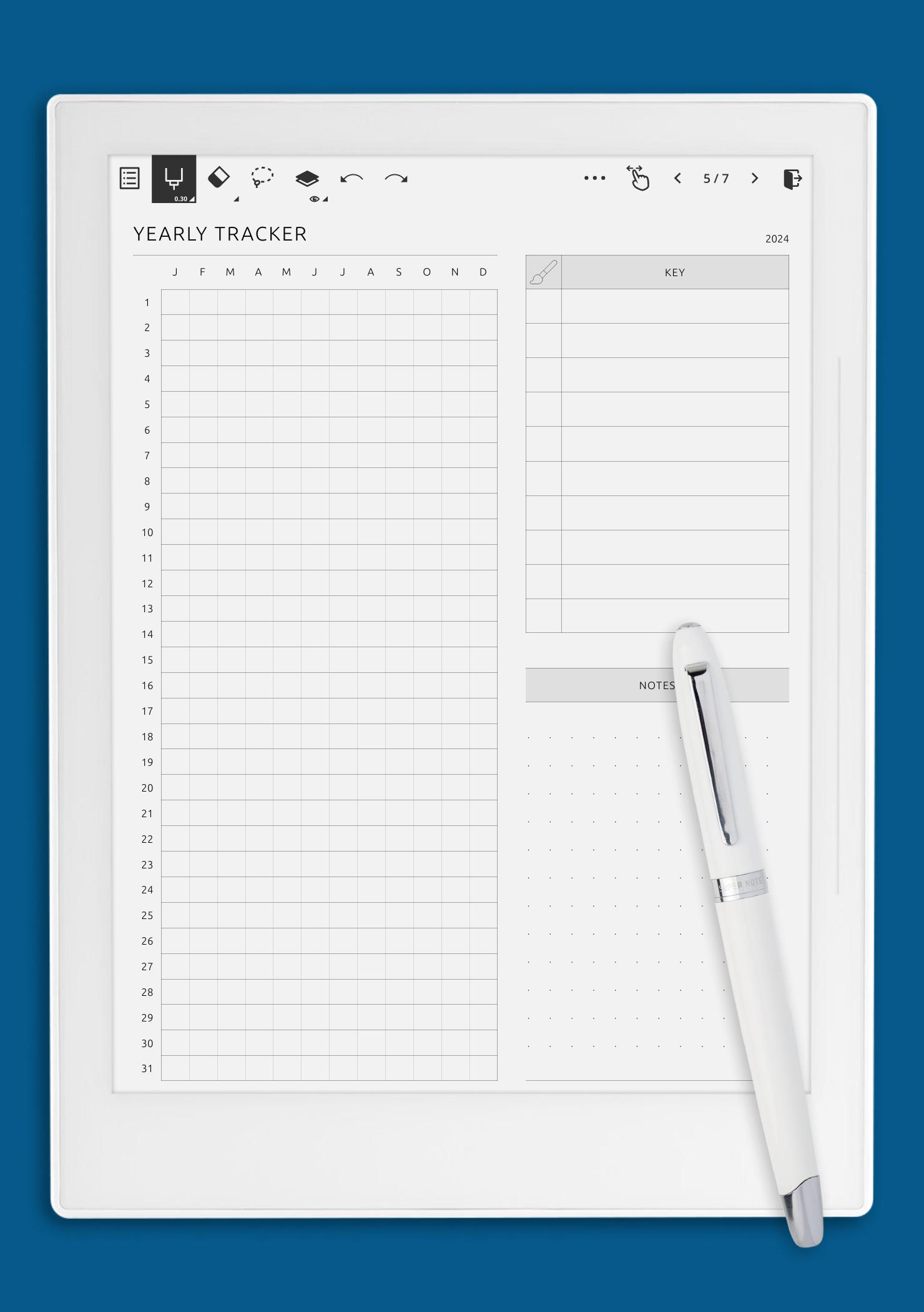 Download Printable Yearly Tracker PDF