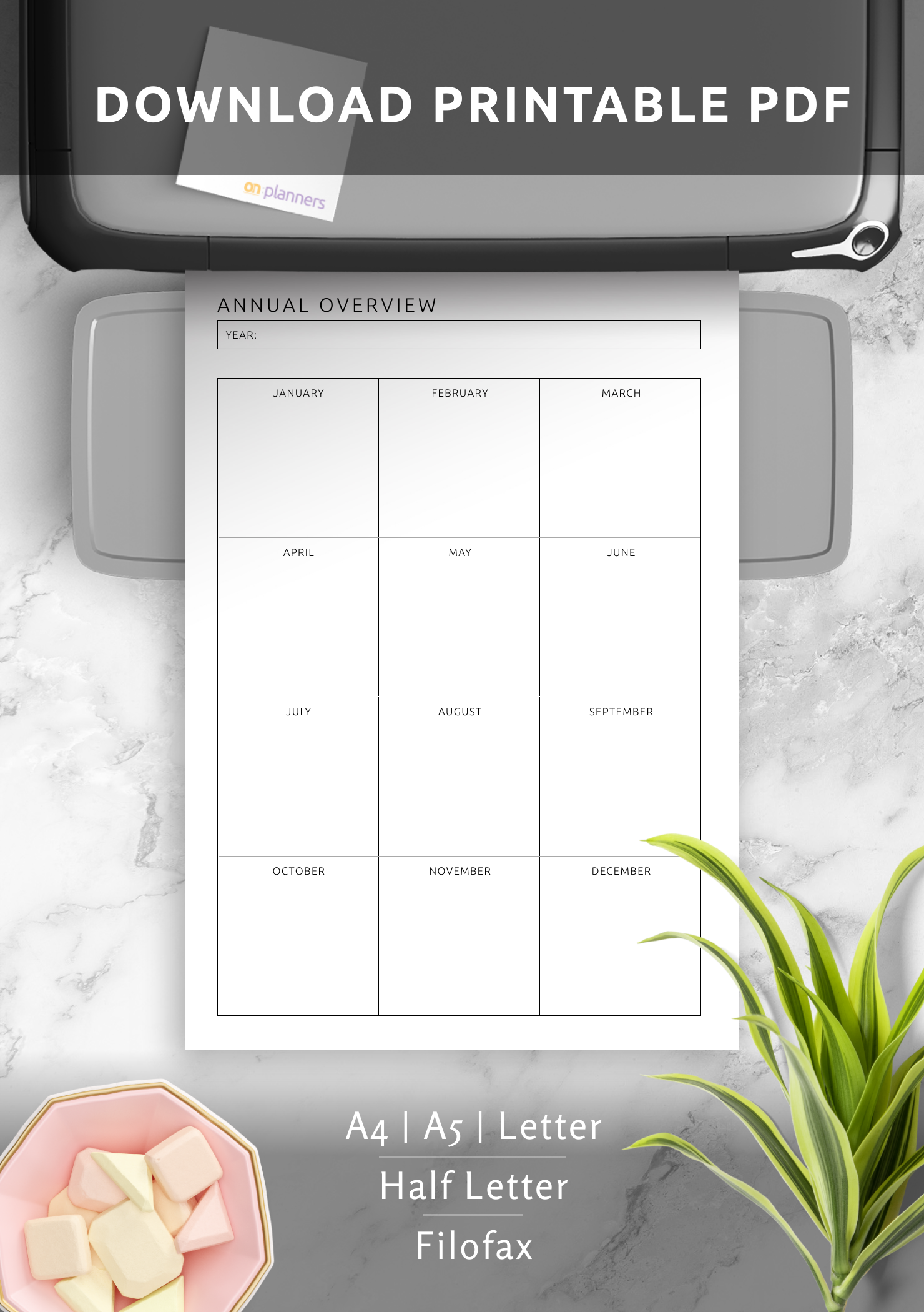 Download Printable Annual Overview Template PDF