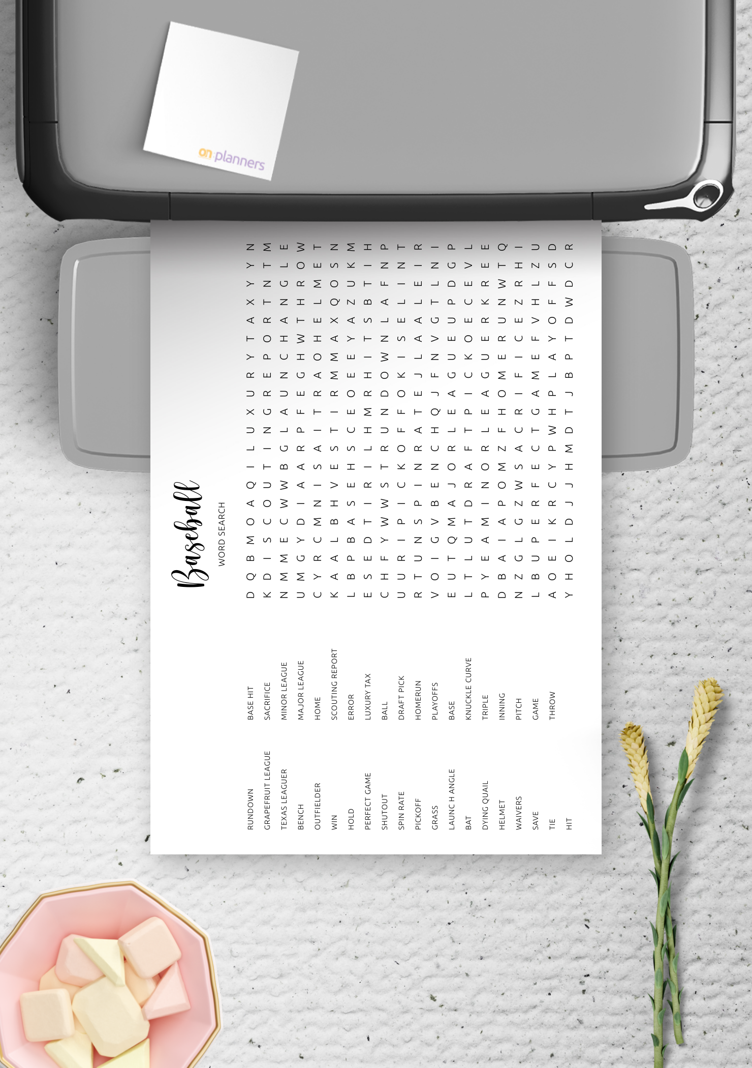 Download Printable Baaseball Word Search in PDF