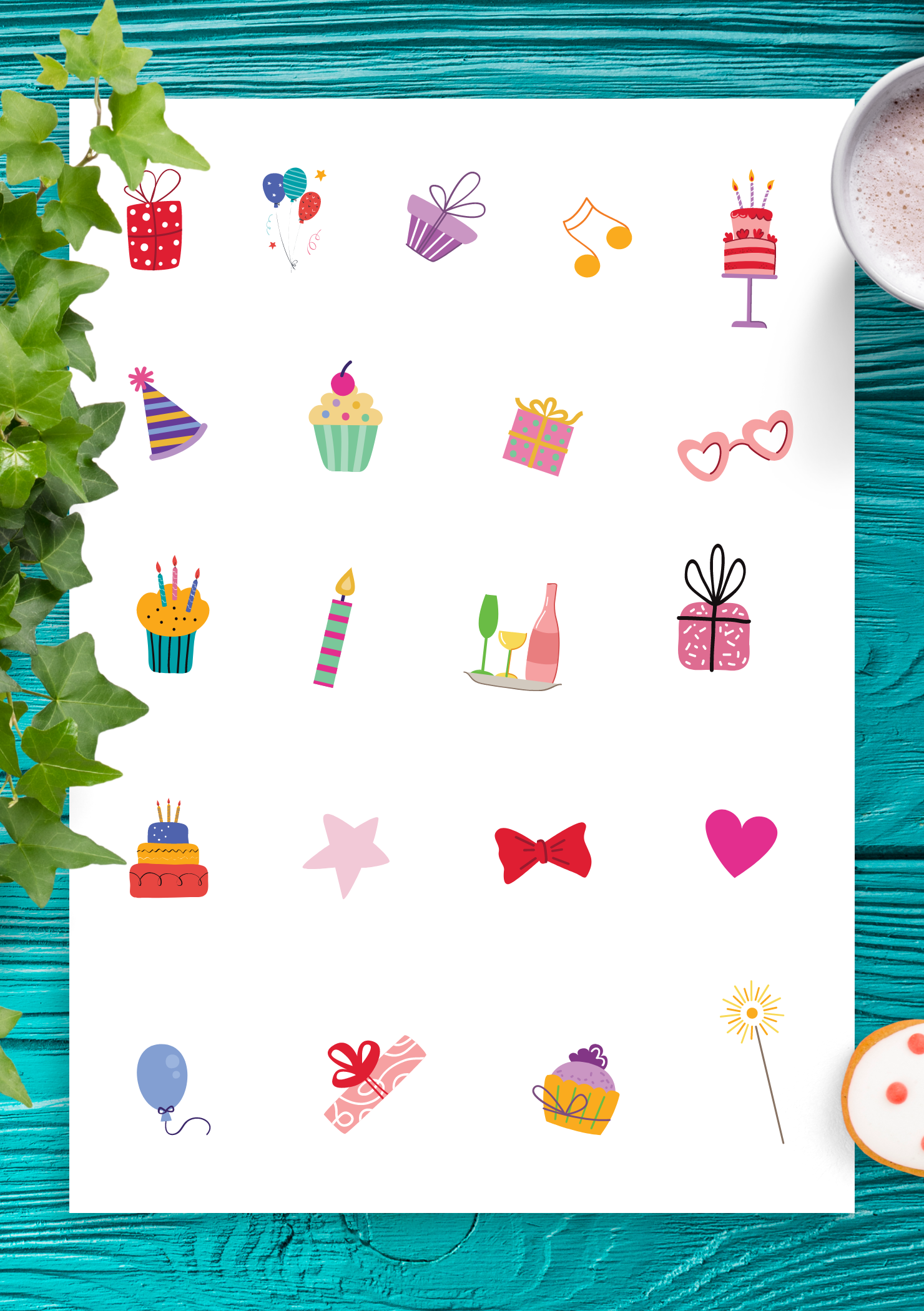 Download Birthday Party Sticker Pack PNG