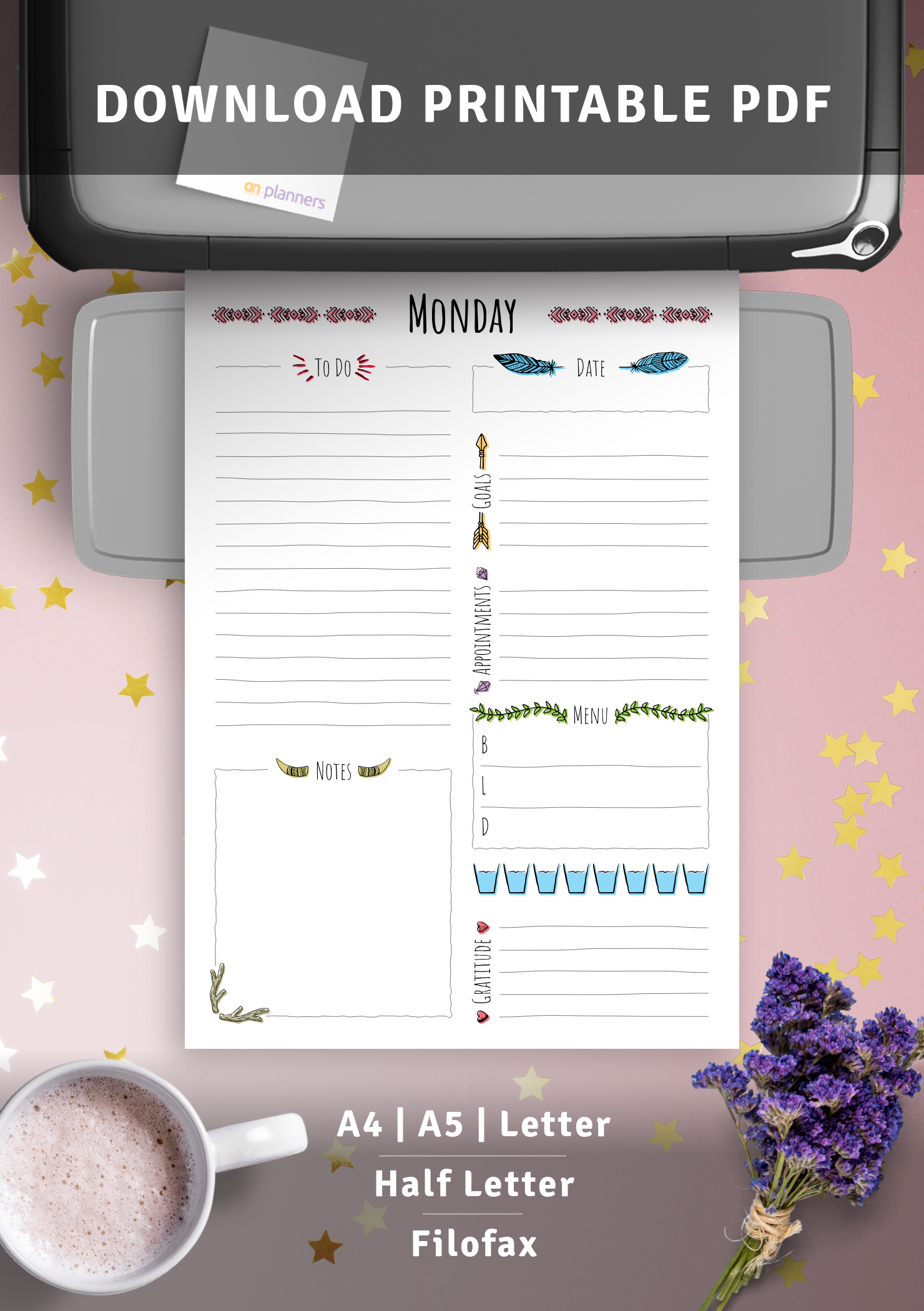 Boho Style Weekly Planner – Aesthetic & Functional Weekly Organizer