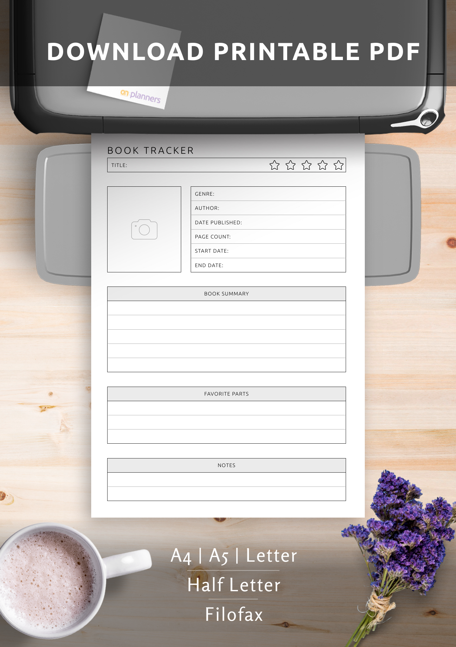 Download Printable Book Tracker Template PDF