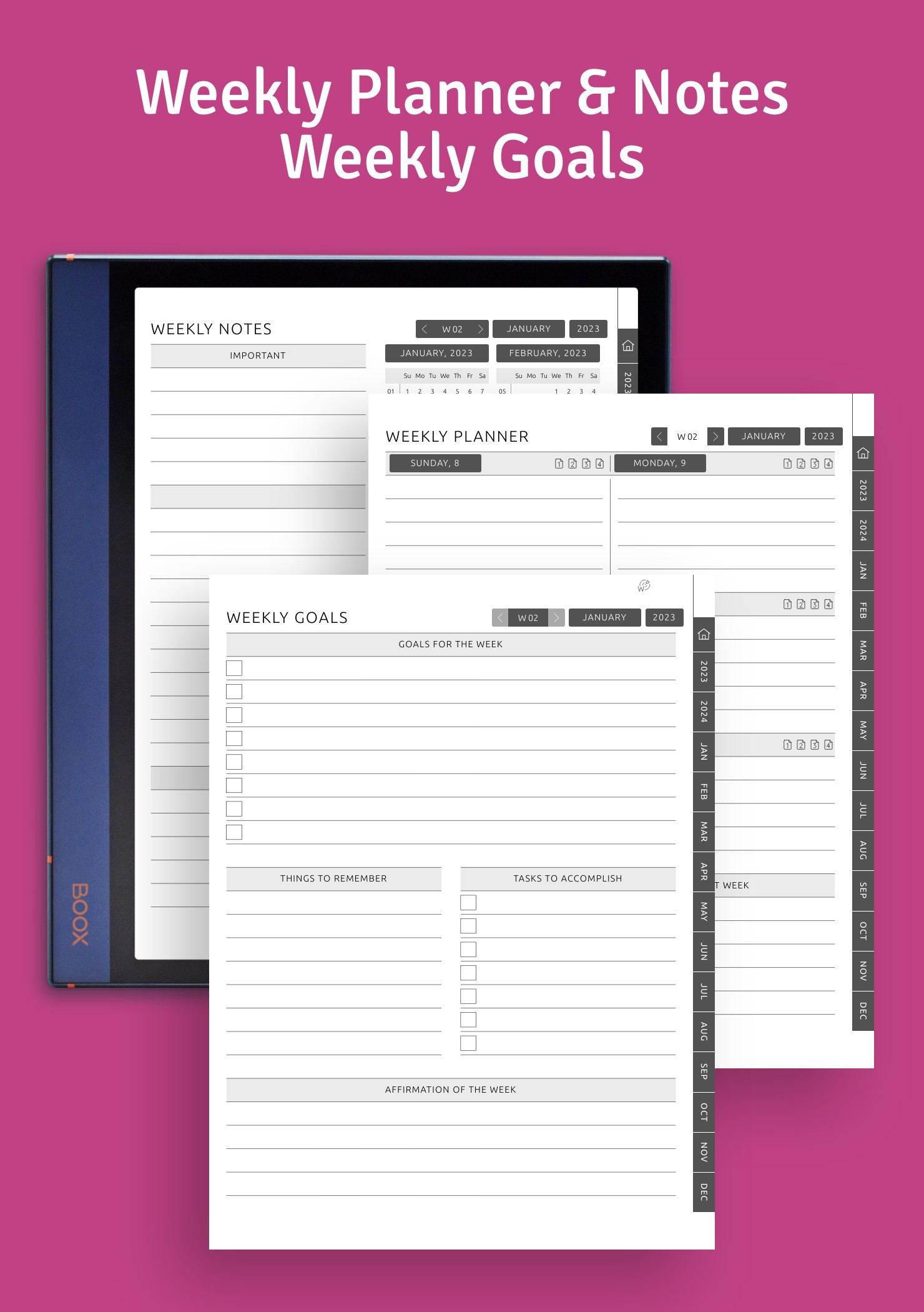 Download Gratitude Planner PDF for reMarkable