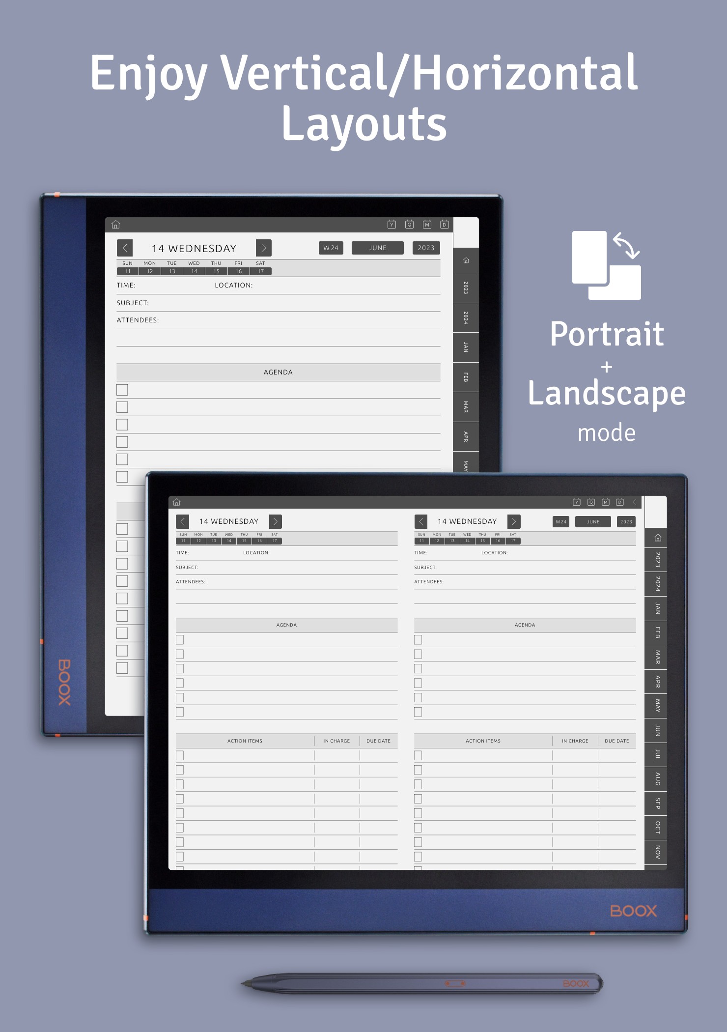 Download Meeting Notes Digital PDF for BOOX Note Air