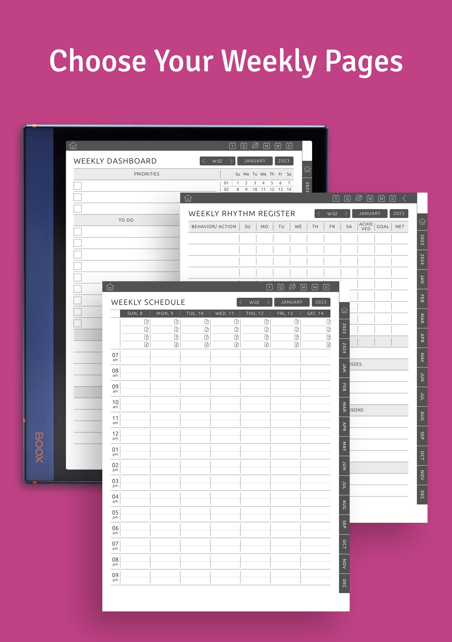 Download Digital Monthly Planner for BOOX Note Air
