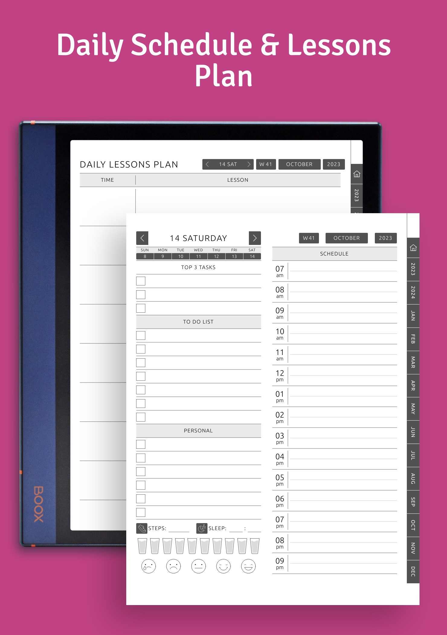 Download Printable ONYX BOOX - Teacher Planner PDF