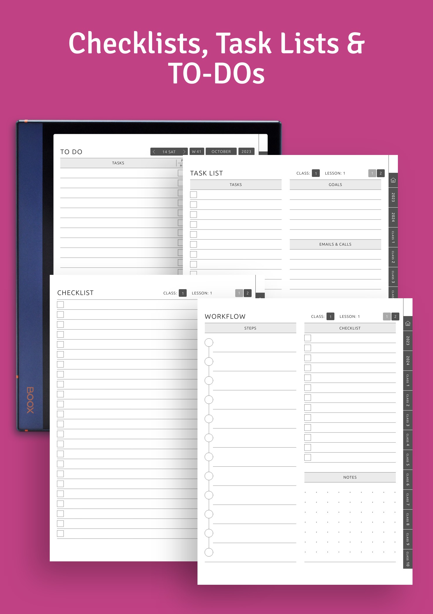 Download Printable ONYX BOOX - Teacher Planner PDF