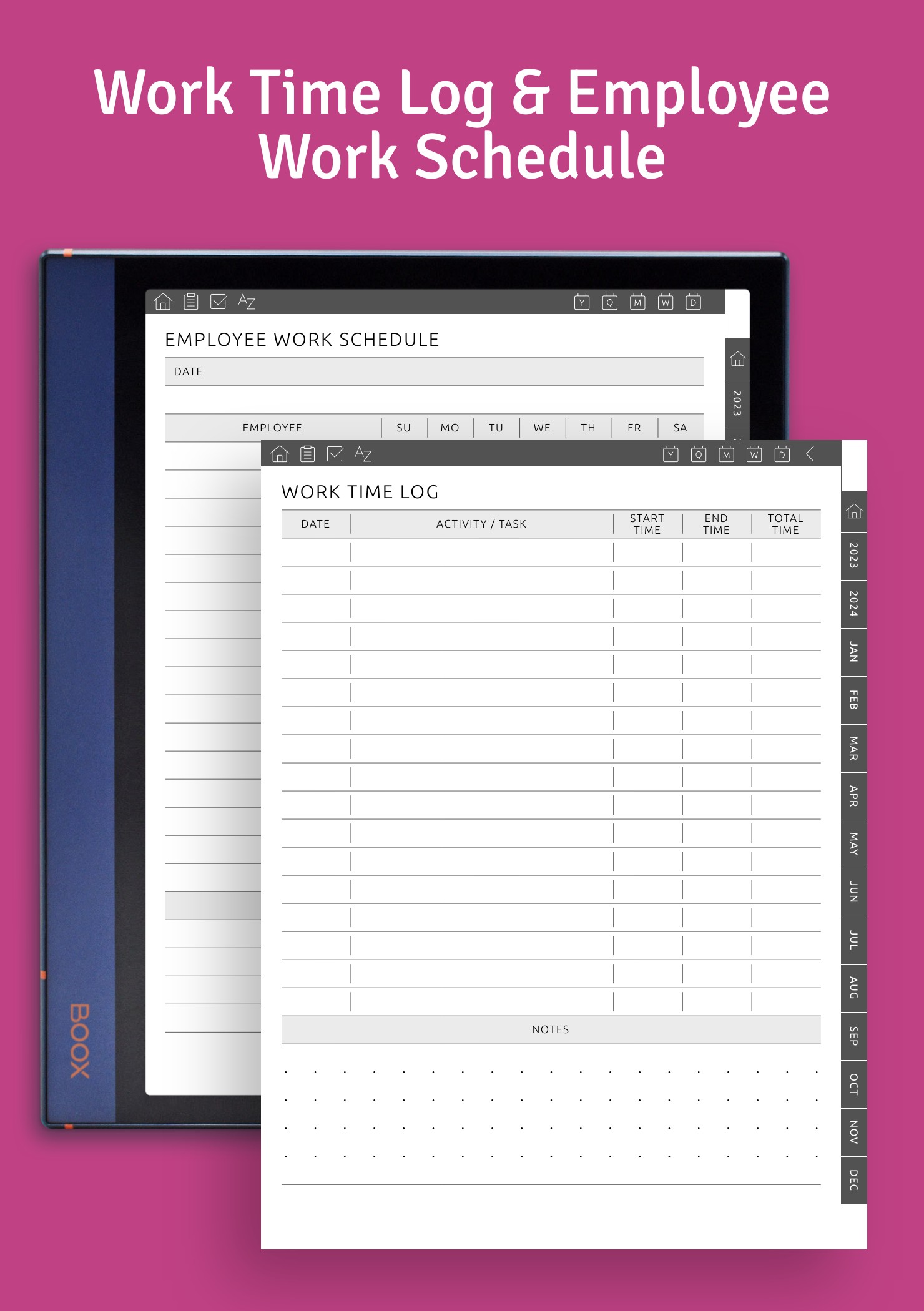 Download BOOX Note Business Meeting Notes Hyperlinked PDF