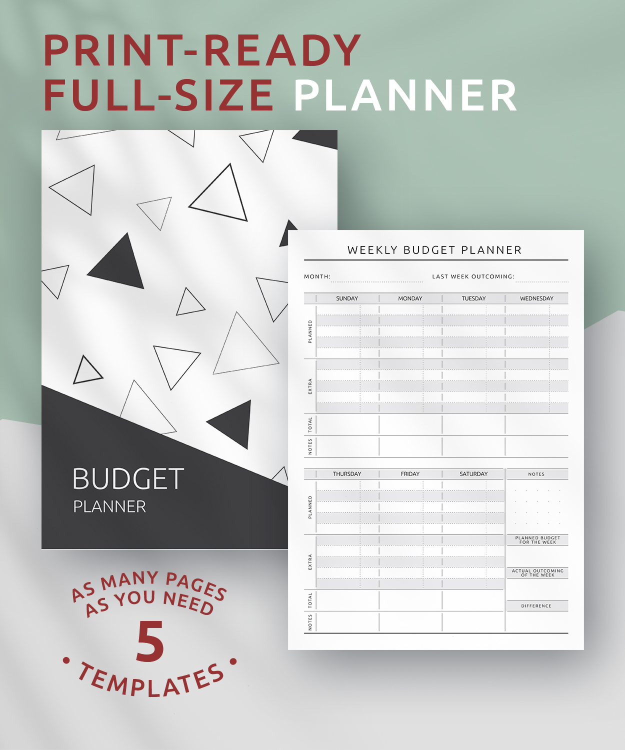 Download Printable Budget Planner - Original Style PDF